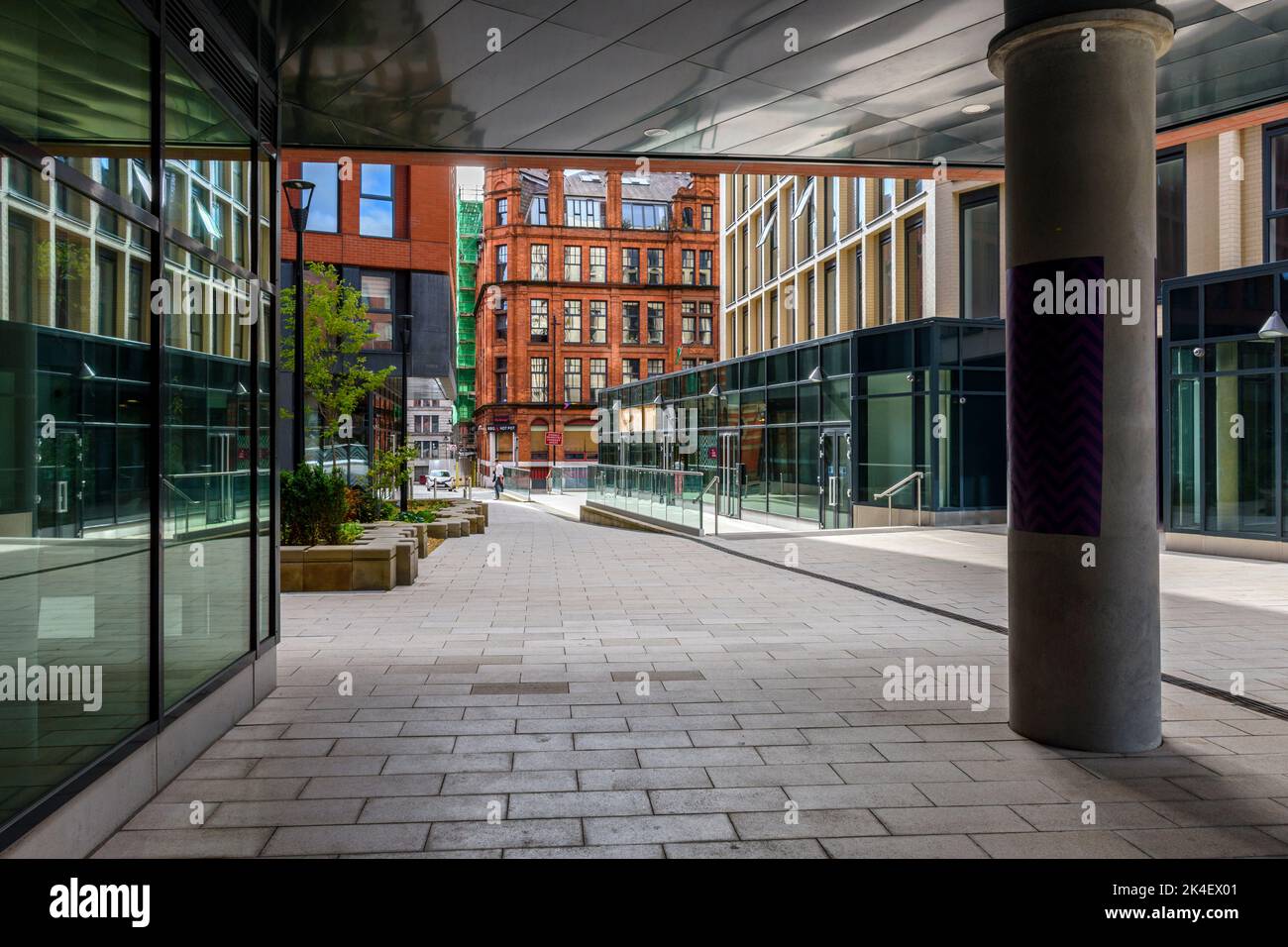 Public realm landscaping at Manchester New Square, Manchester, England ...