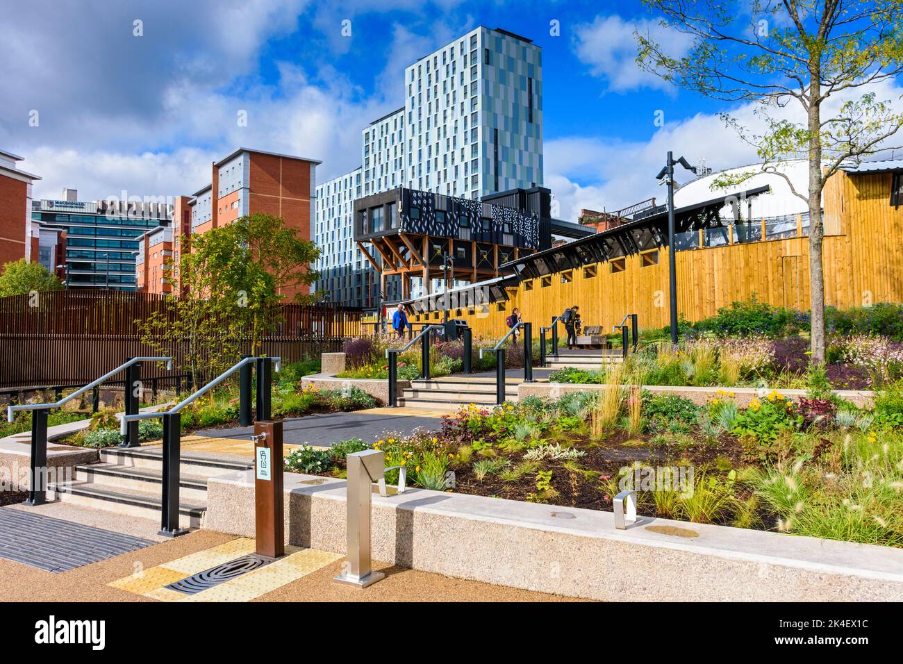 Mayfield Park, based around the river Medlock, Manchester, England, UK ...