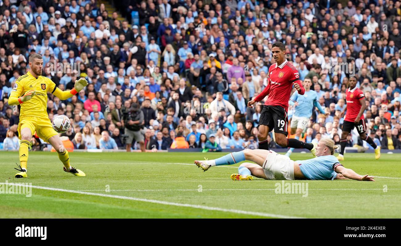Manchester, England, 2nd October 2022. Erling Haaland of Manchester ...
