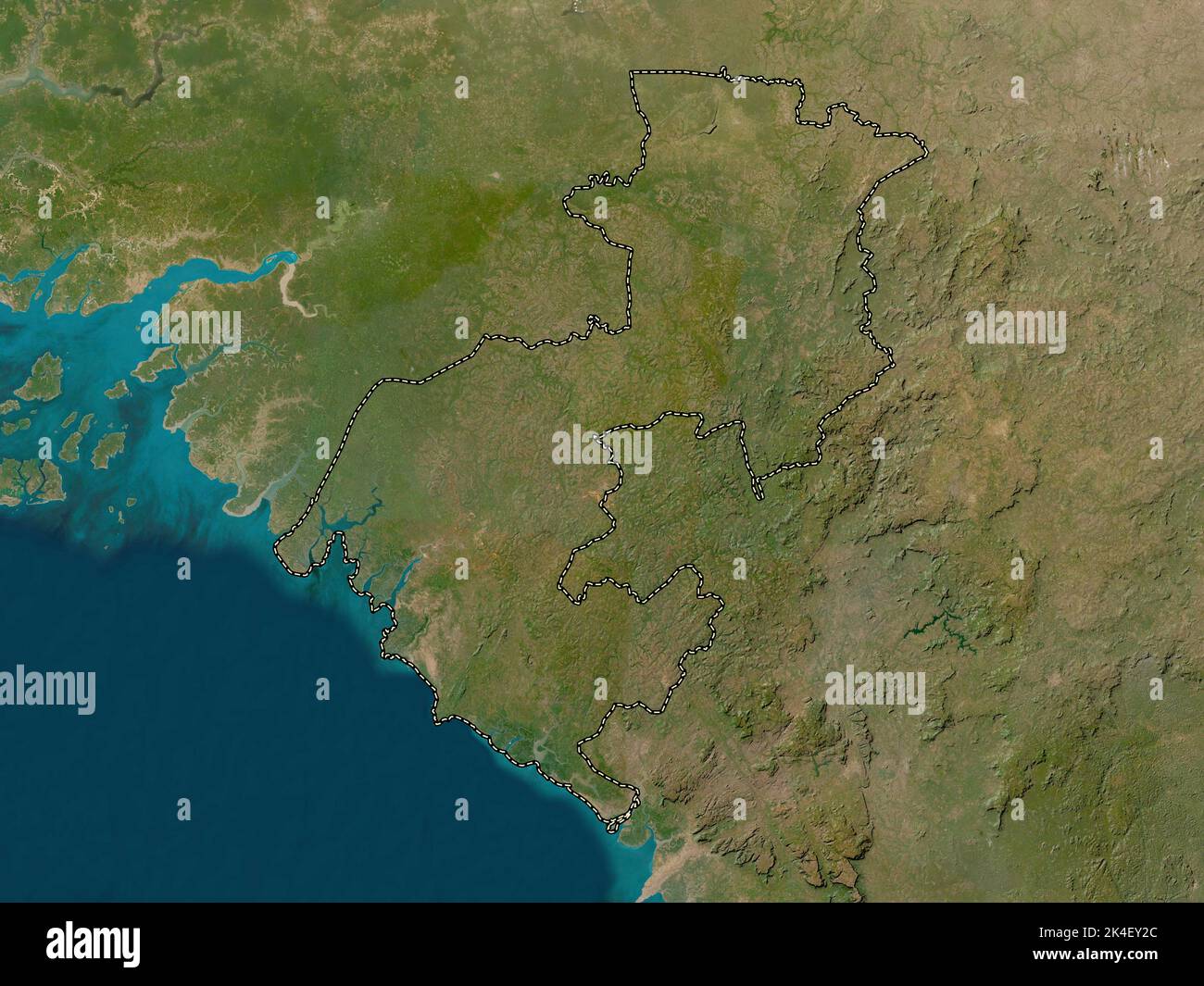 Boke, region of Guinea. Low resolution satellite map Stock Photo - Alamy