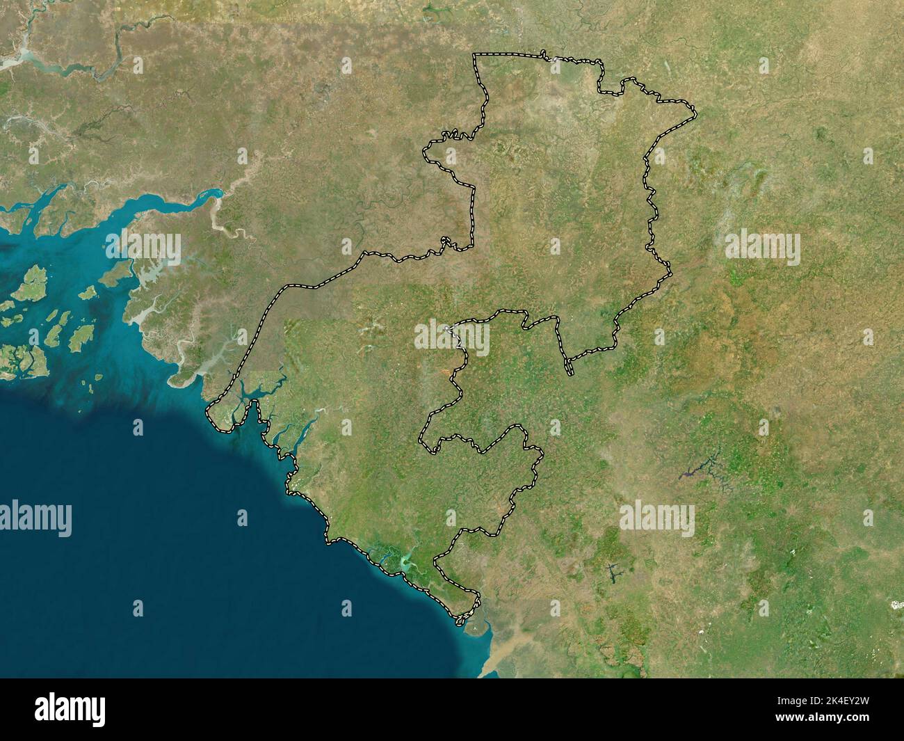 Boke, region of Guinea. High resolution satellite map Stock Photo - Alamy