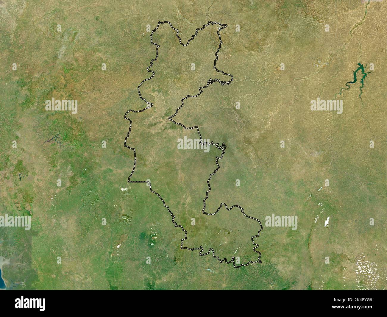 Faranah, region of Guinea. High resolution satellite map Stock Photo ...