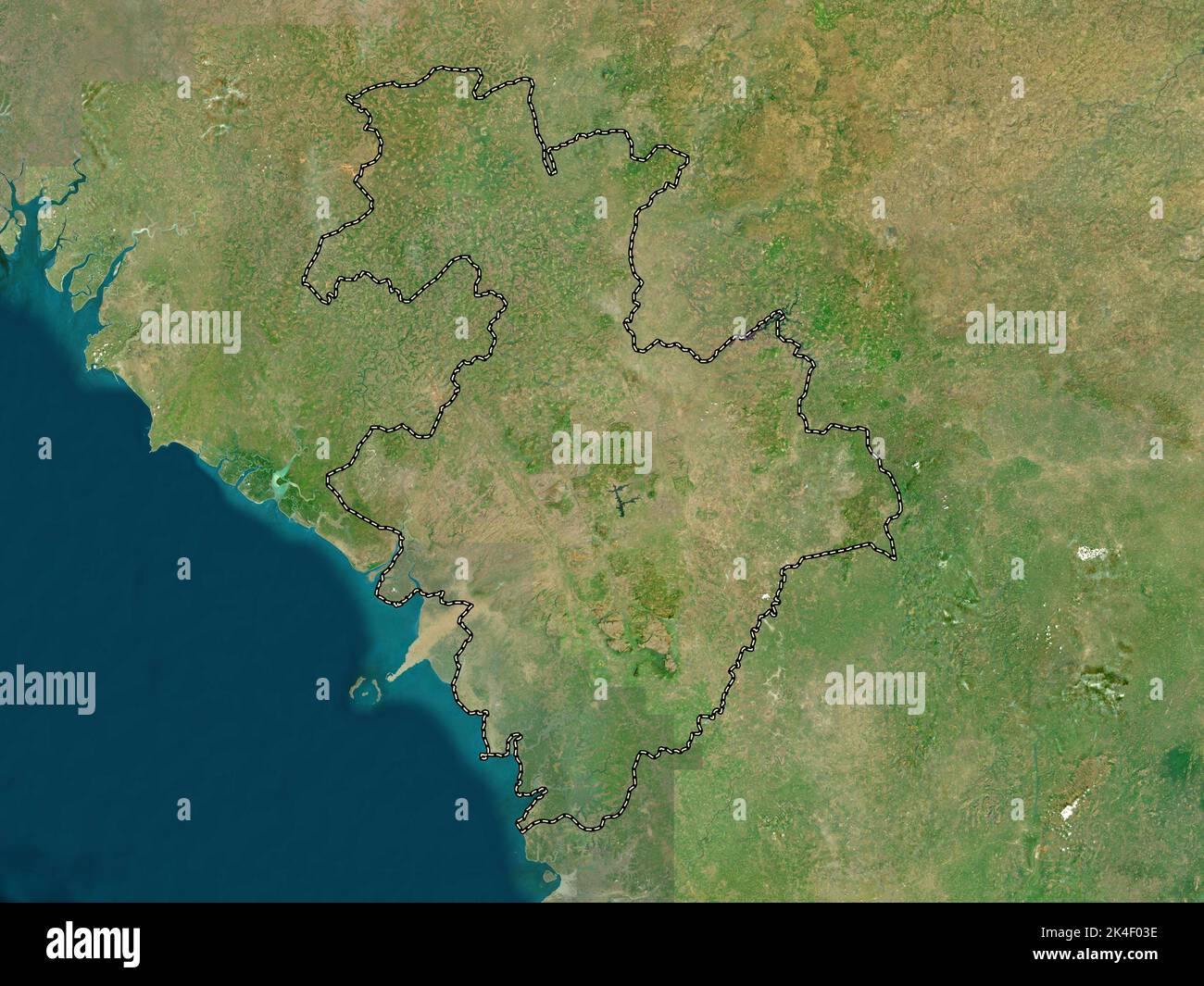 Kindia, region of Guinea. High resolution satellite map Stock Photo - Alamy