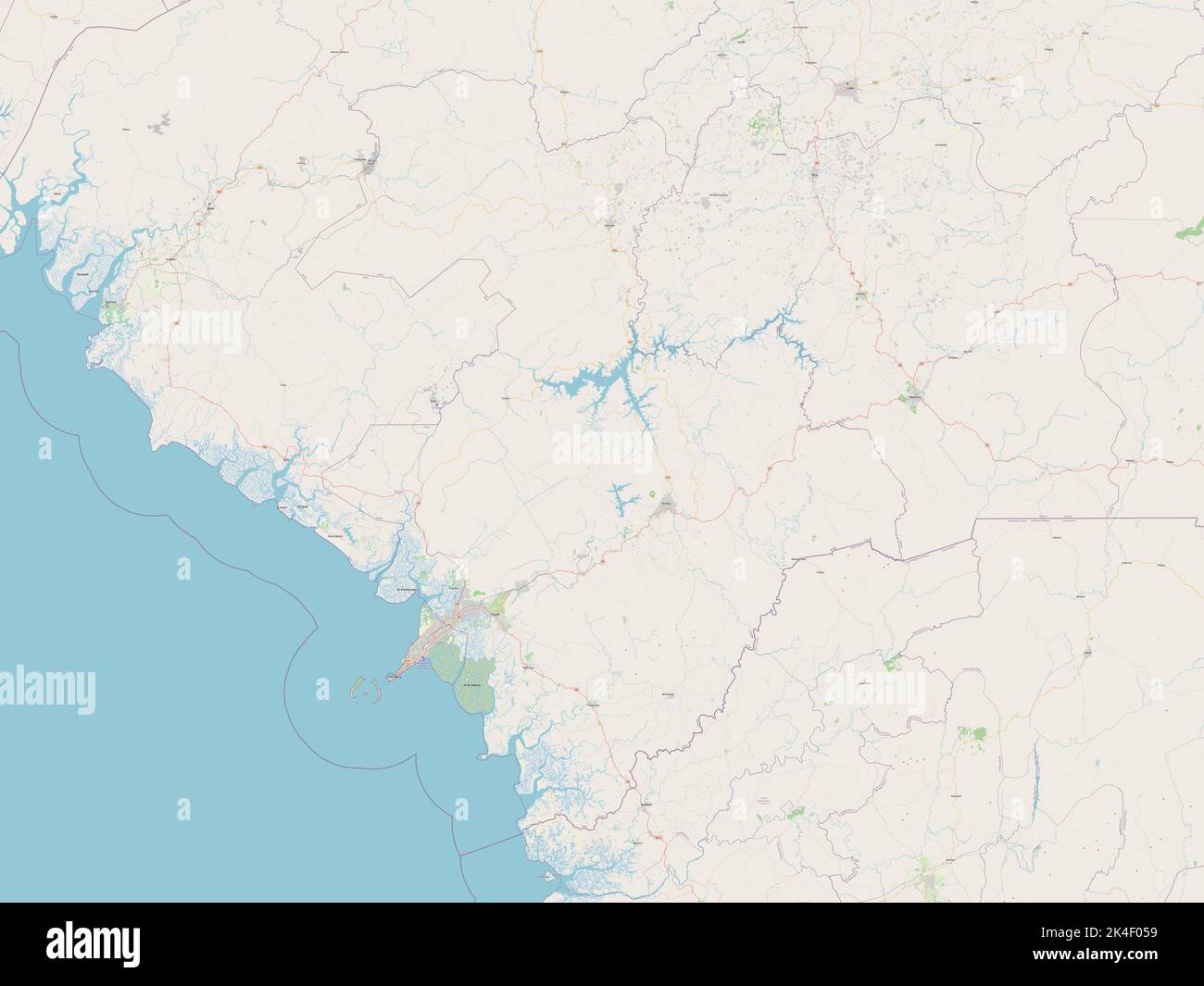 Kindia, region of Guinea. Open Street Map Stock Photo - Alamy