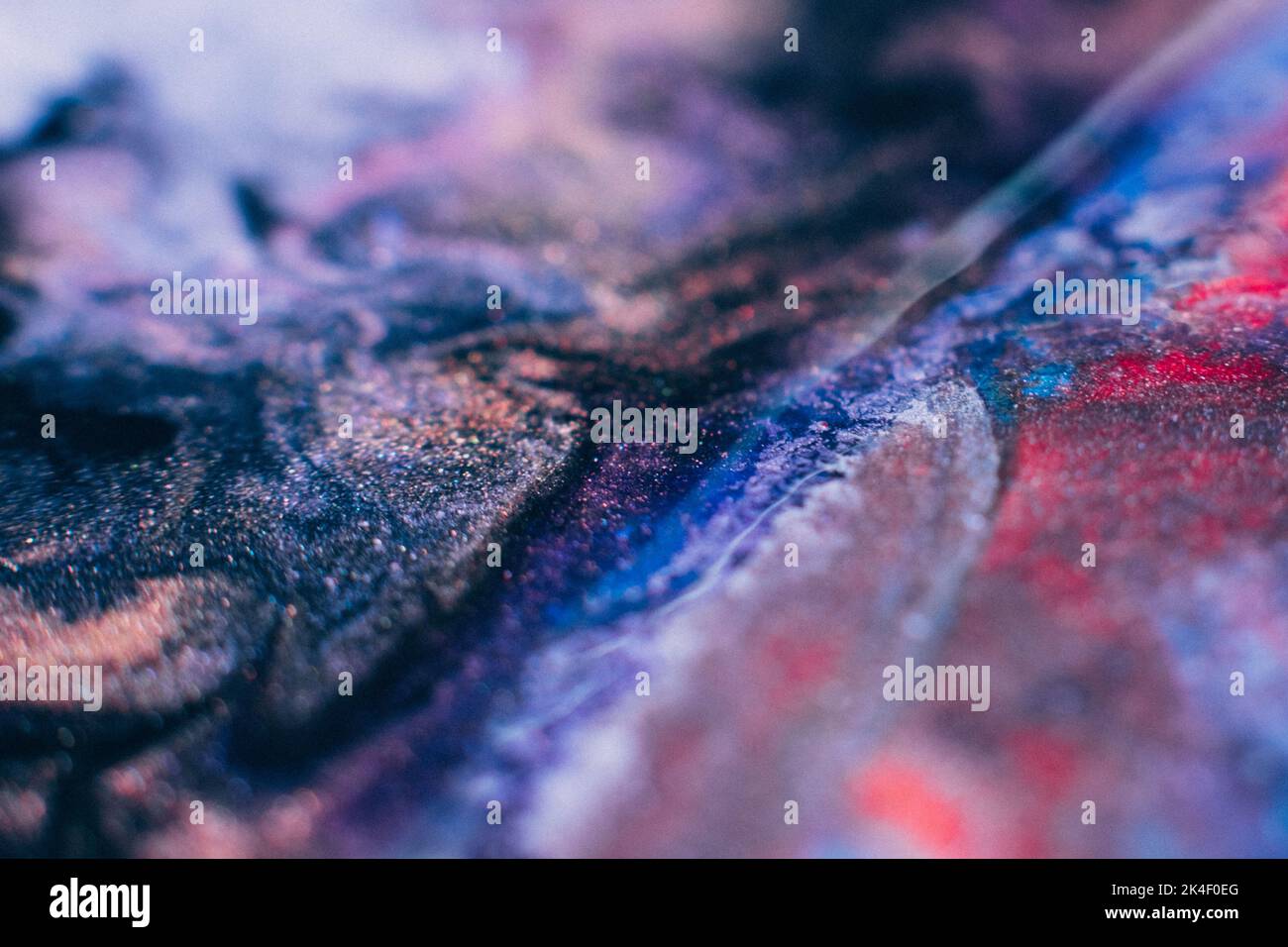 liquid paint art macro ink background colors mix Stock Photo - Alamy