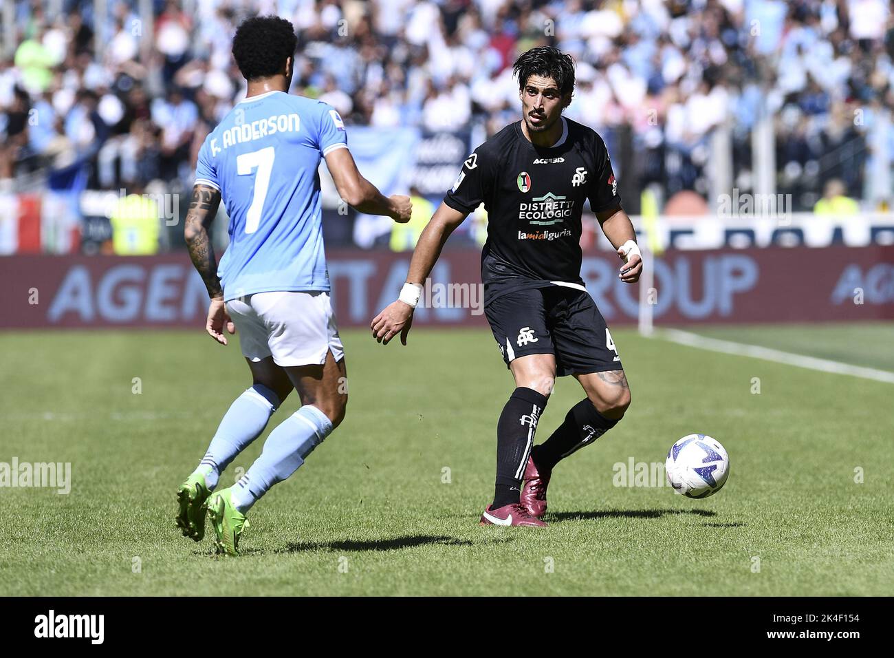 Ethan Ampadu of Spezia during the Serie A match between SS Lazio and ...
