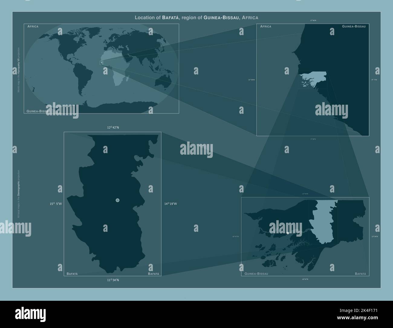 Bafata, region of Guinea-Bissau. Diagram showing the location of the ...