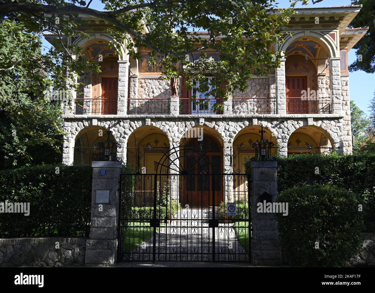 Scenic exterior view of Villa Atlantis a historic mansion designed by ...