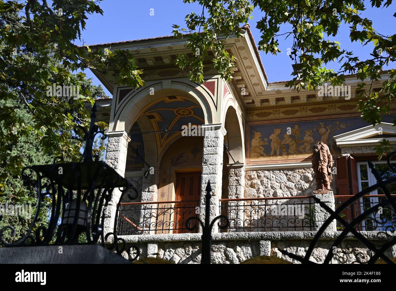 Scenic exterior view of Villa Atlantis a historic mansion designed by ...