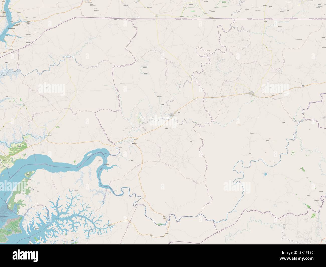 Bafata, region of Guinea-Bissau. Open Street Map Stock Photo - Alamy