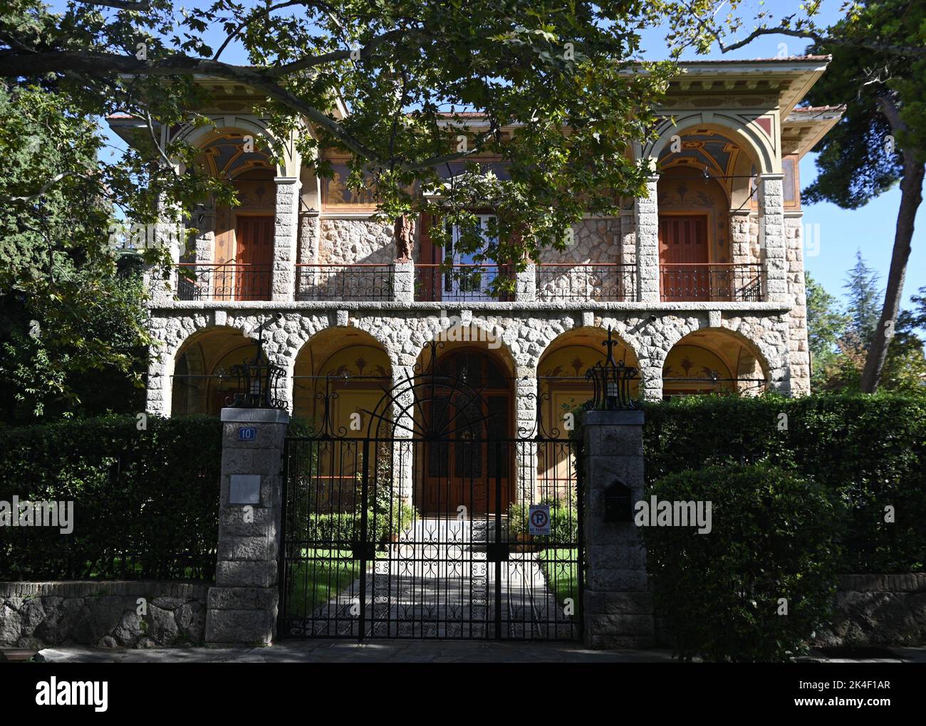 Scenic exterior view of Villa Atlantis a historic mansion designed by ...