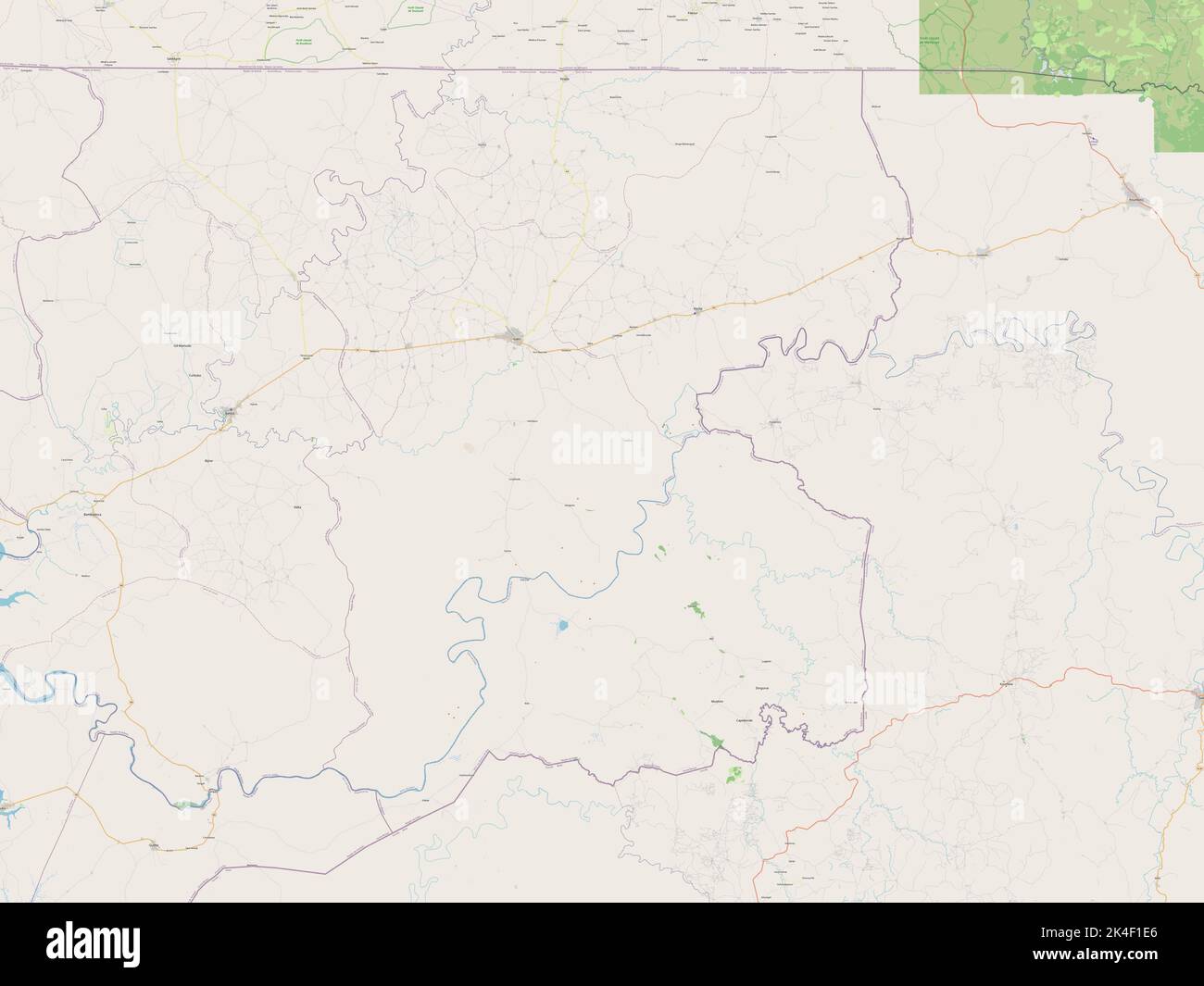 Gabu, region of Guinea-Bissau. Open Street Map Stock Photo - Alamy