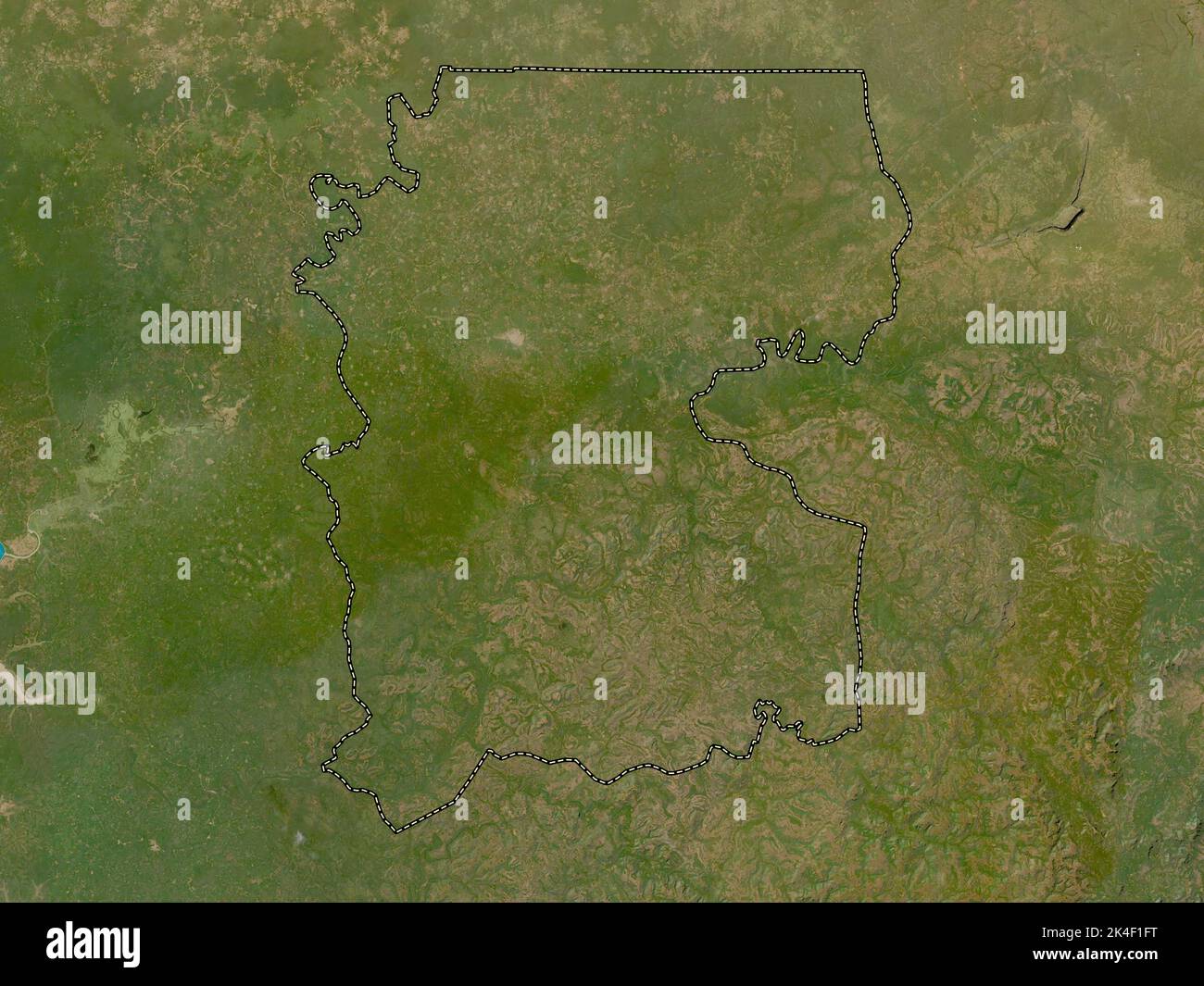 Gabu, region of Guinea-Bissau. Low resolution satellite map Stock Photo ...