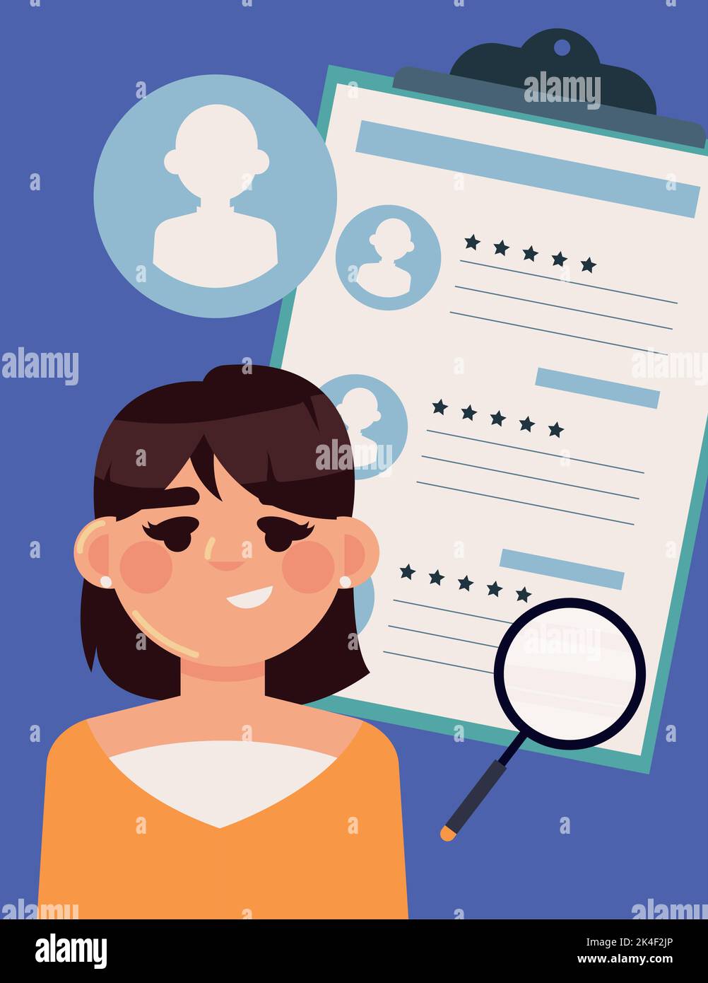 recruitment woman employee Stock Vector Image & Art - Alamy