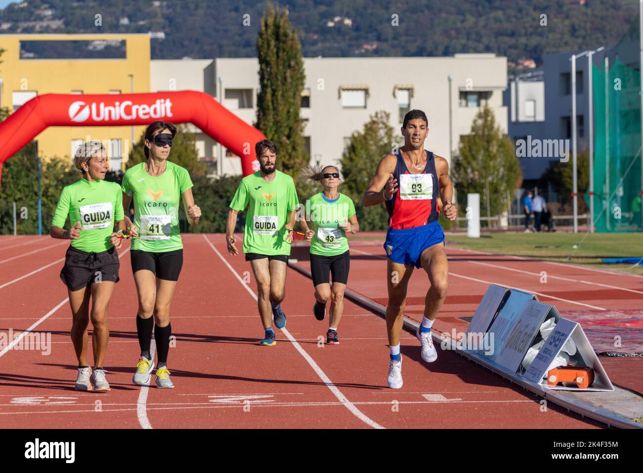 Brescia, Italy. 02nd Oct, 2022. Fabrizio Vallone, Sandra Inverardi and ...