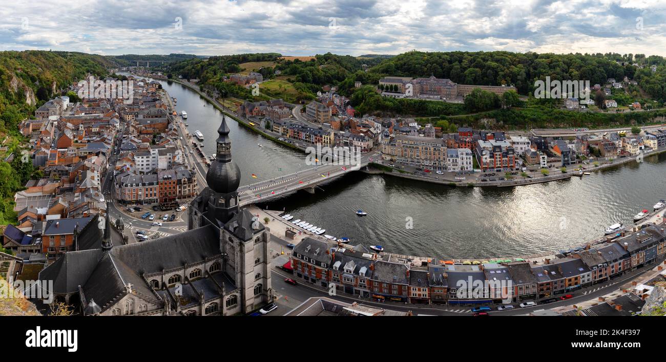 The top view of Pont Charles de Gaulle bridge over Meuse river in ...