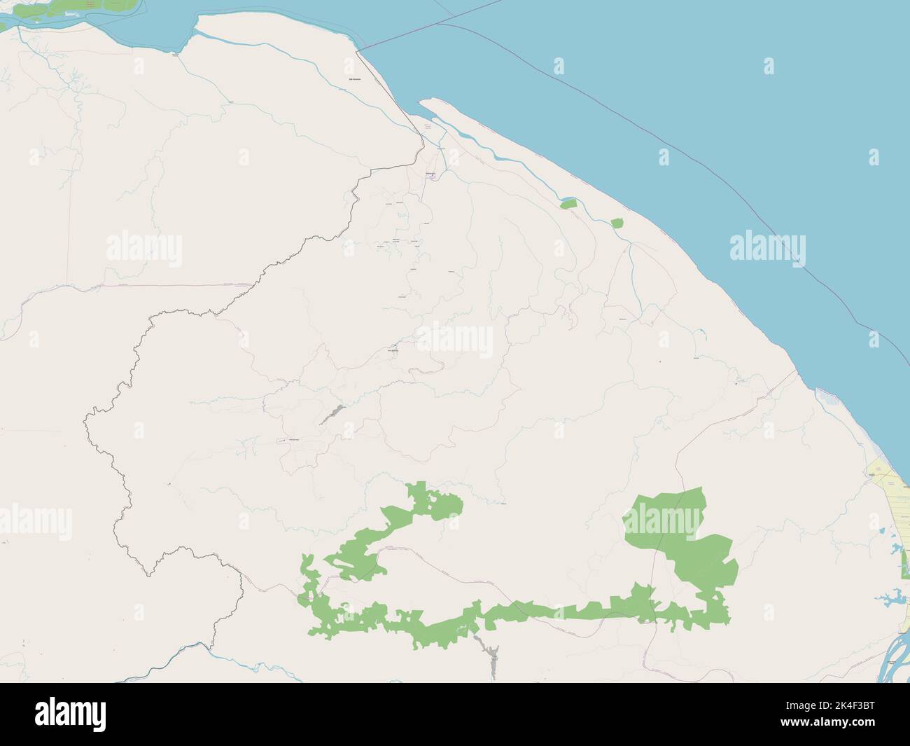Barima-Waini, region of Guyana. Open Street Map Stock Photo - Alamy