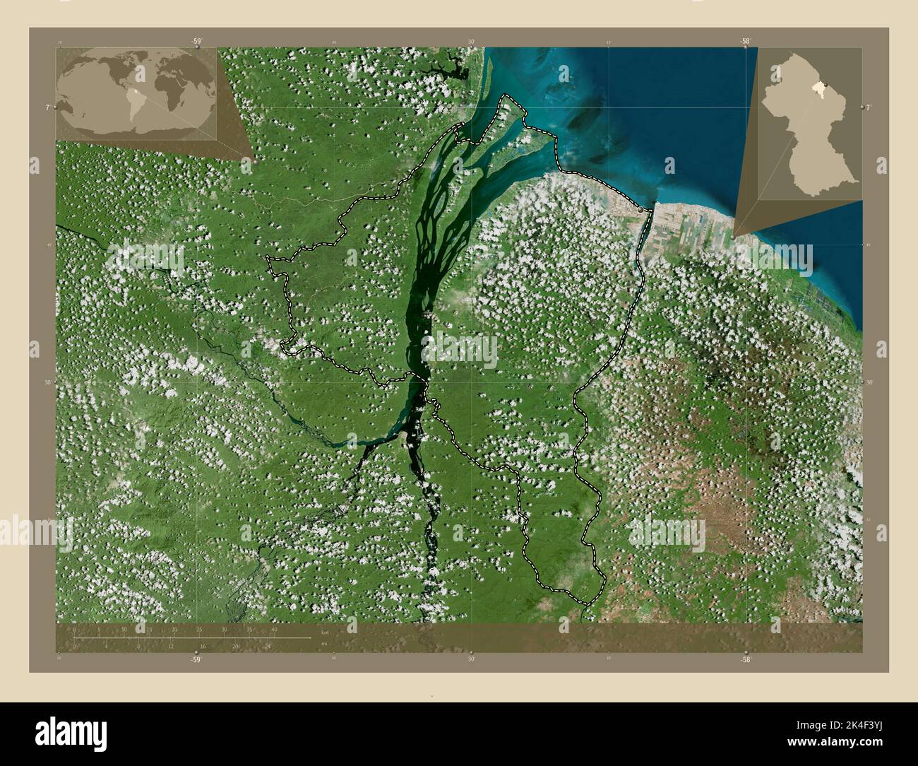 Essequibo Islands-West Demerara, region of Guyana. High resolution ...