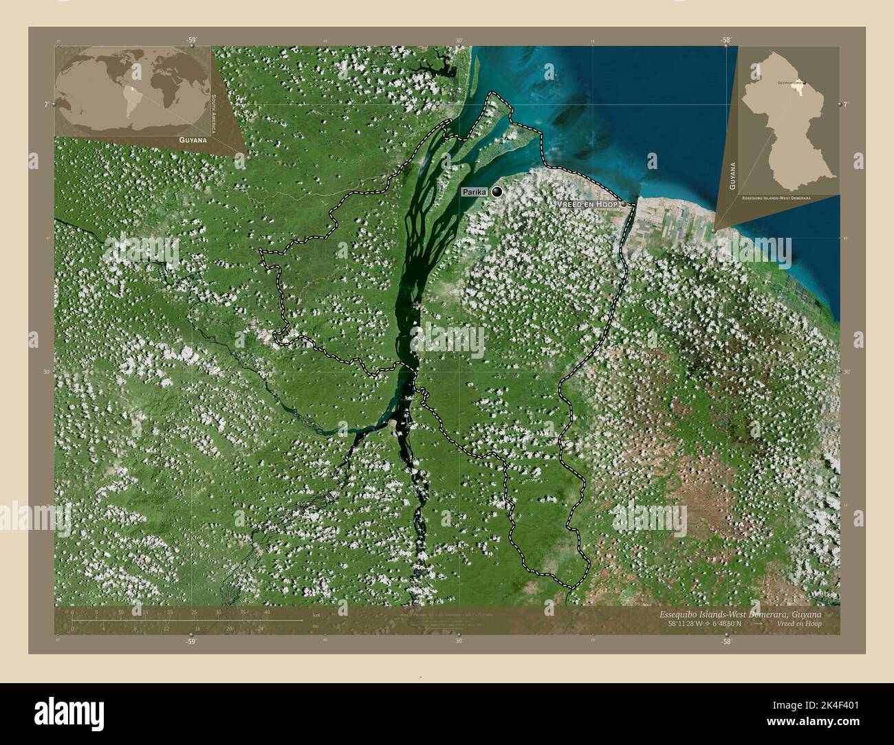Essequibo Islands-West Demerara, region of Guyana. High resolution ...