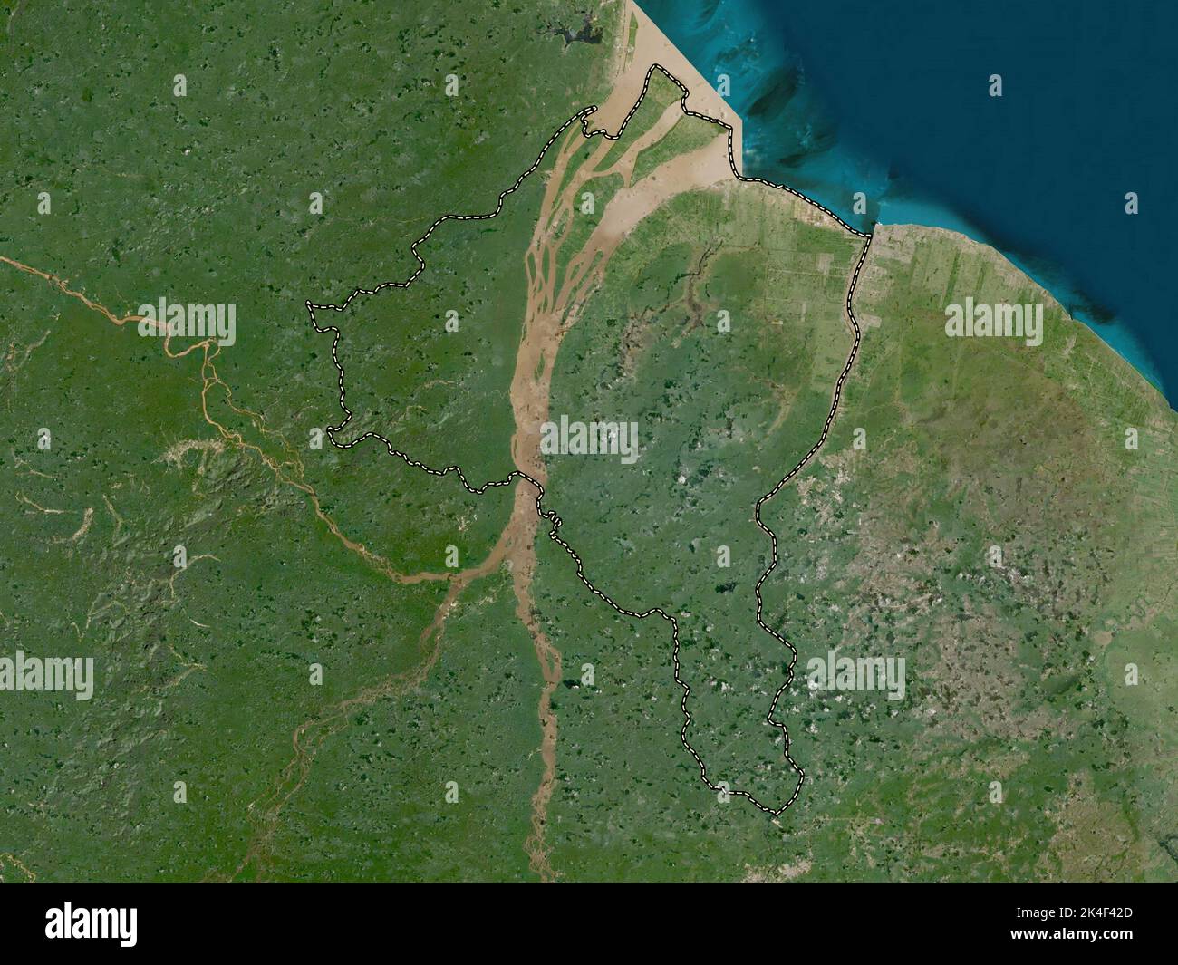 Essequibo Islands-West Demerara, region of Guyana. Low resolution ...