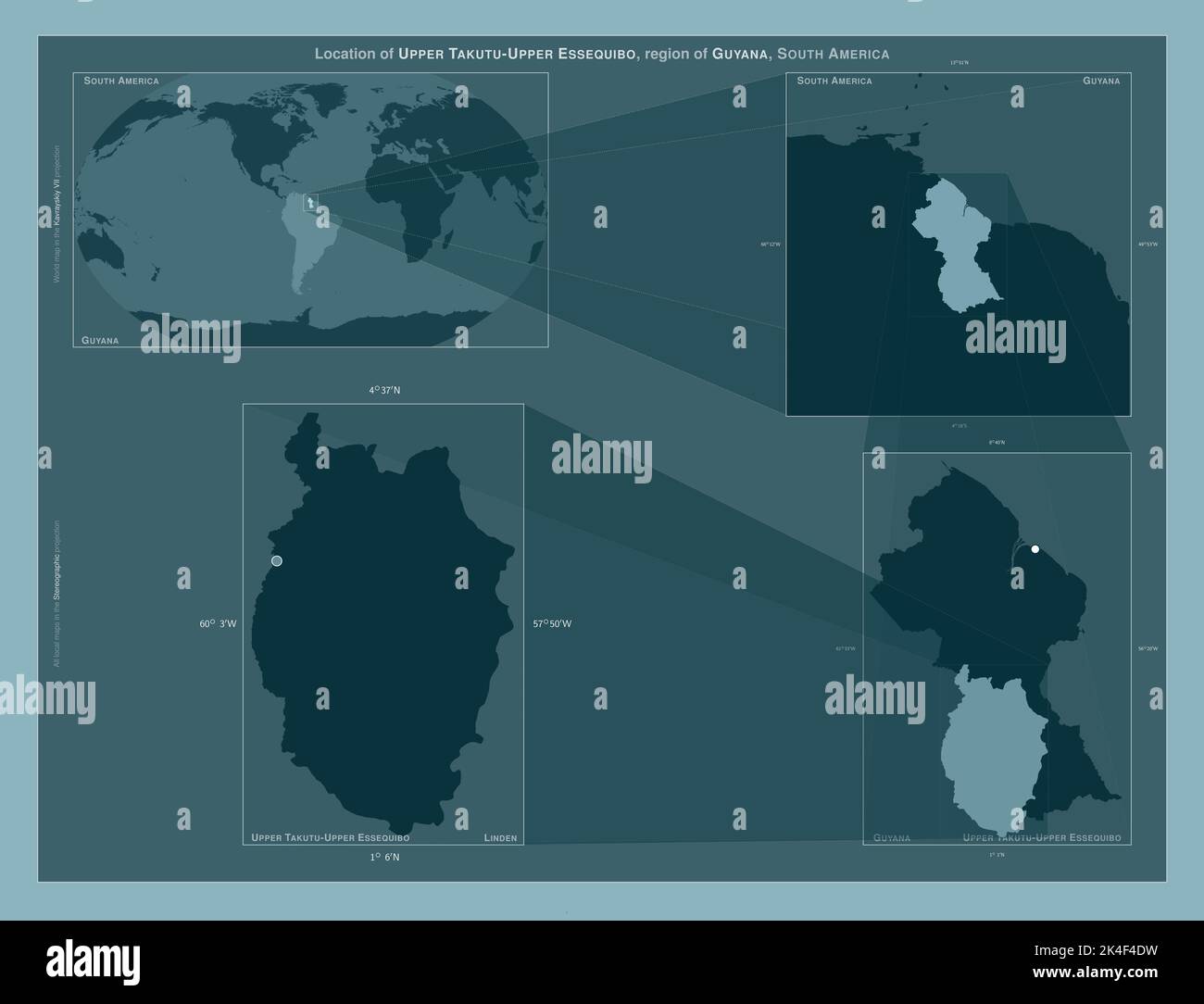 Upper Takutu-Upper Essequibo, region of Guyana. Diagram showing the ...