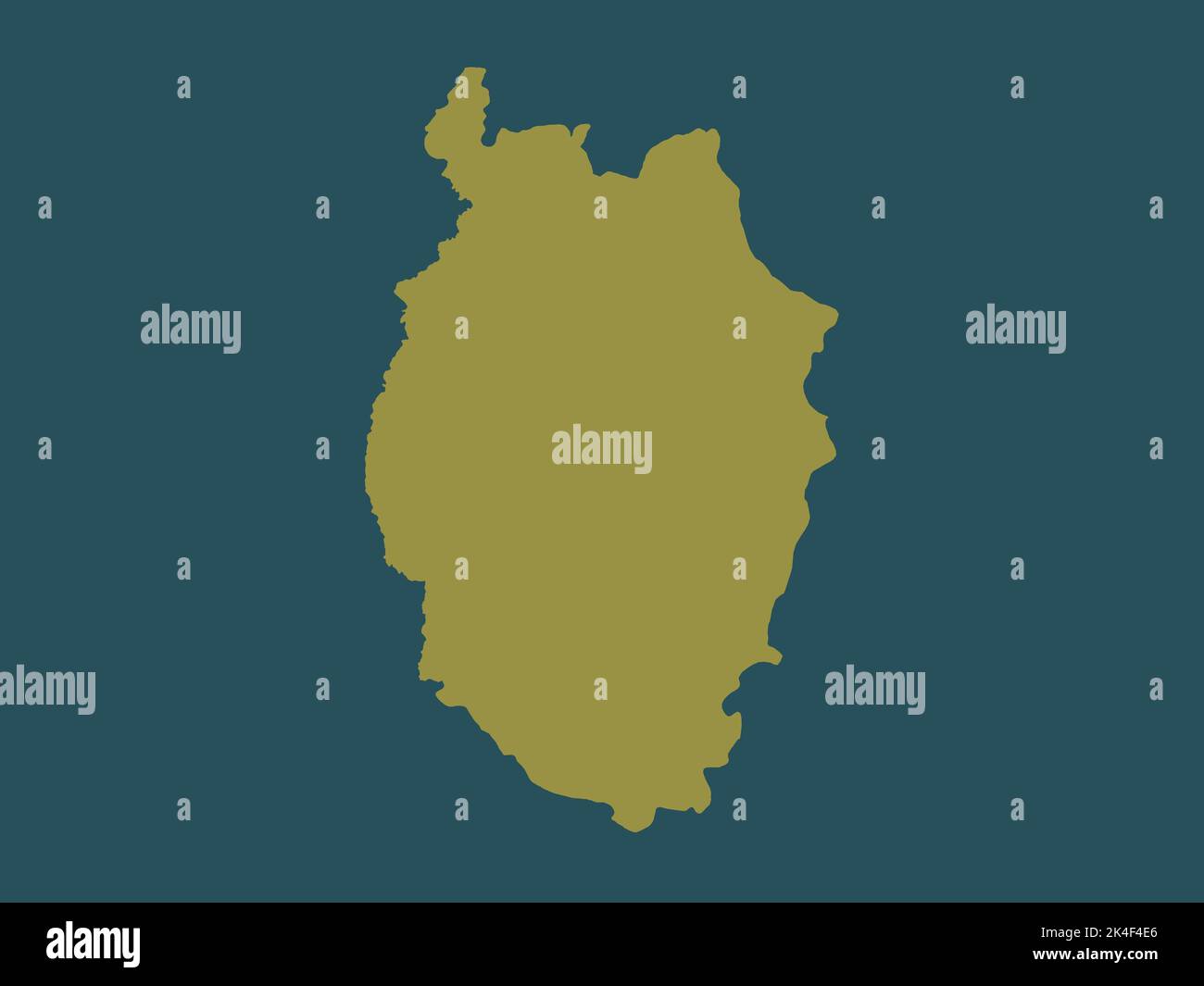 Upper Takutu-Upper Essequibo, region of Guyana. Solid color shape Stock ...