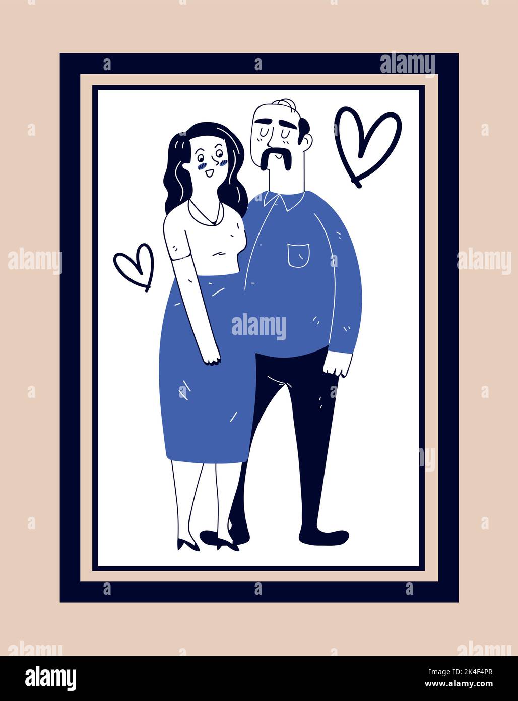 Portrait young father dad Stock Vector Images - Alamy