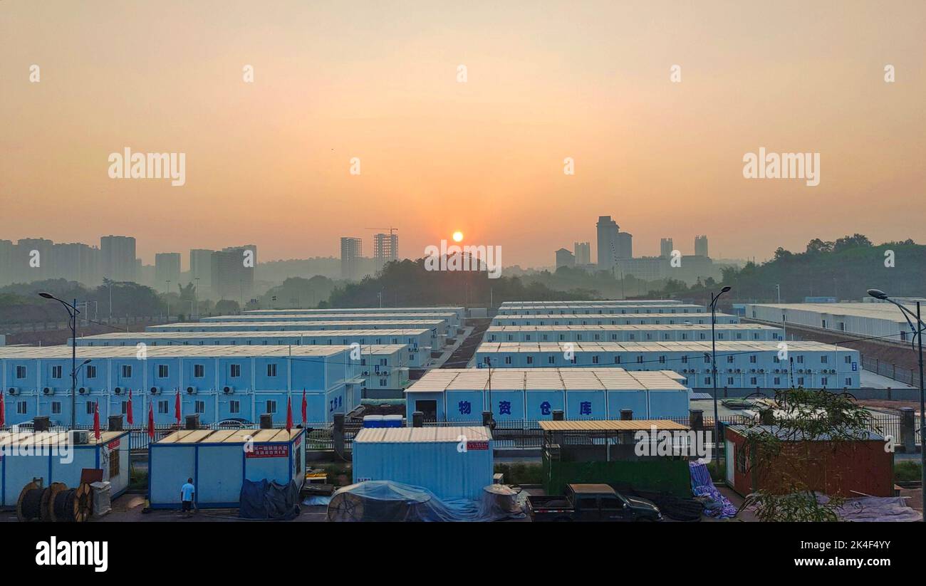 LUZHOU, CHINA - OCTOBER 2, 2022 - A view of the construction site of ...