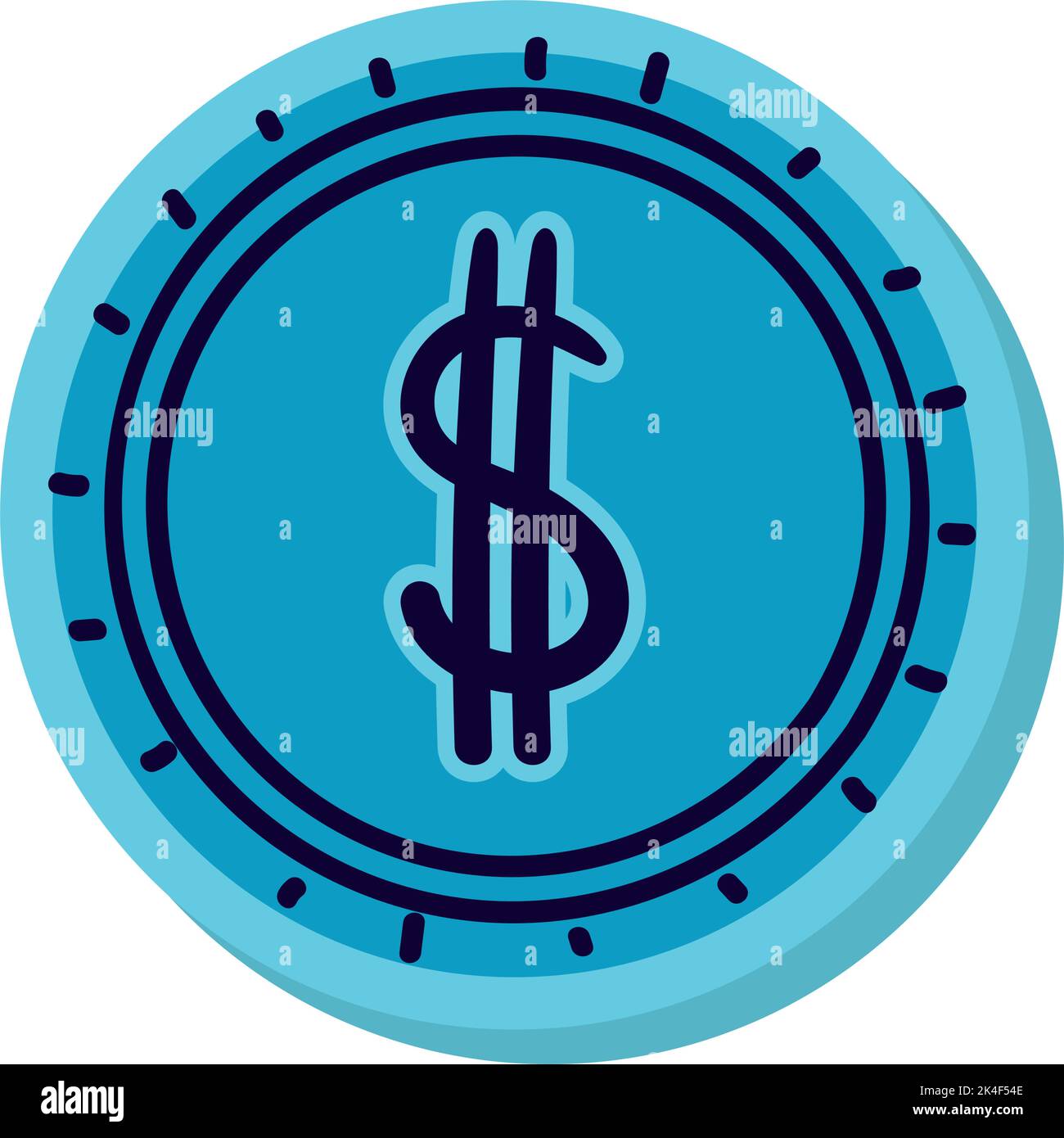 coin money icon Stock Vector Image & Art - Alamy