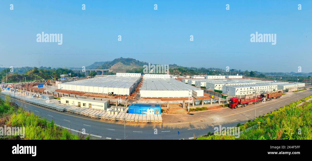LUZHOU, CHINA - OCTOBER 2, 2022 - A view of the construction site of ...