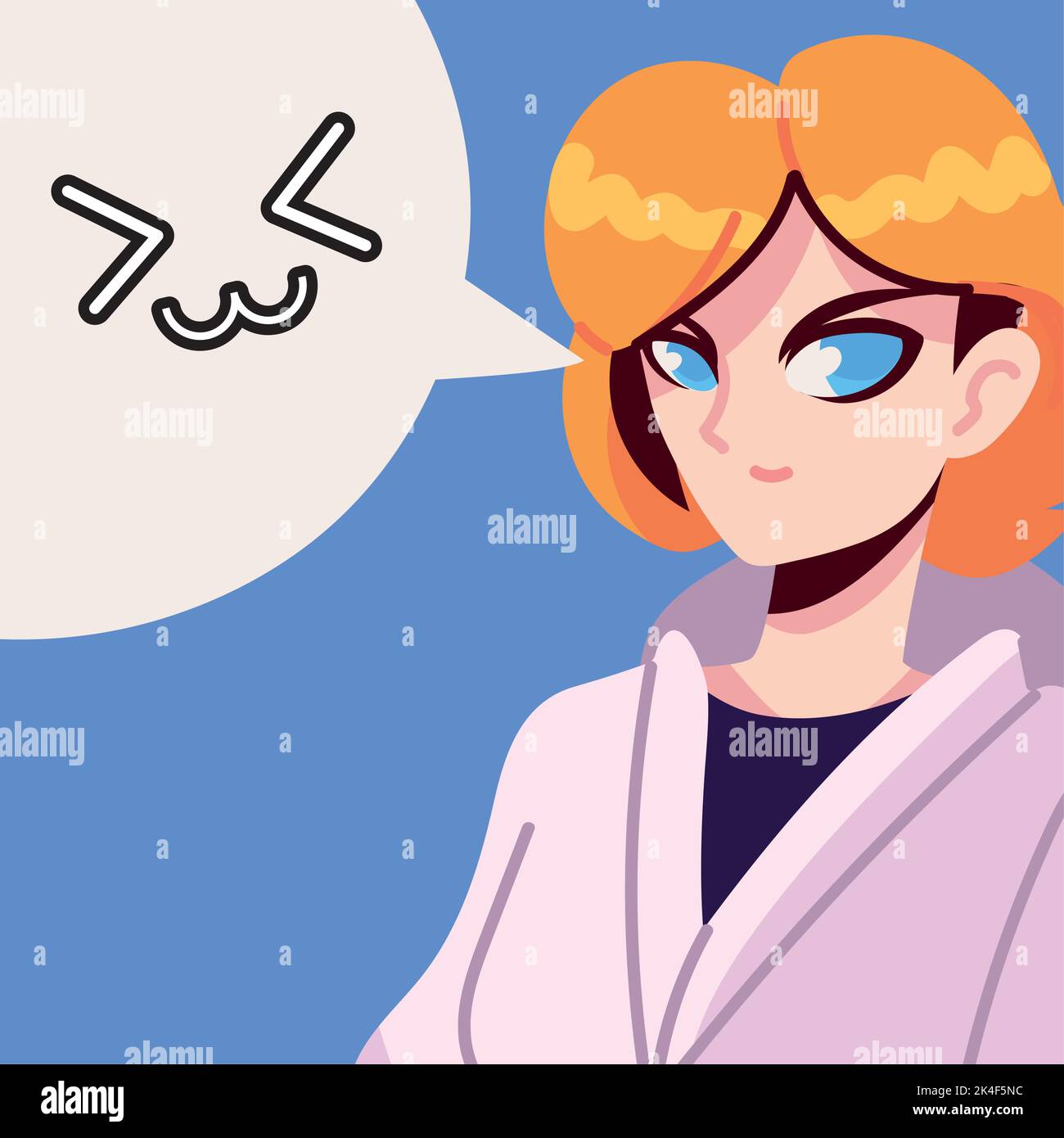 anime girl talking Stock Vector Image & Art - Alamy