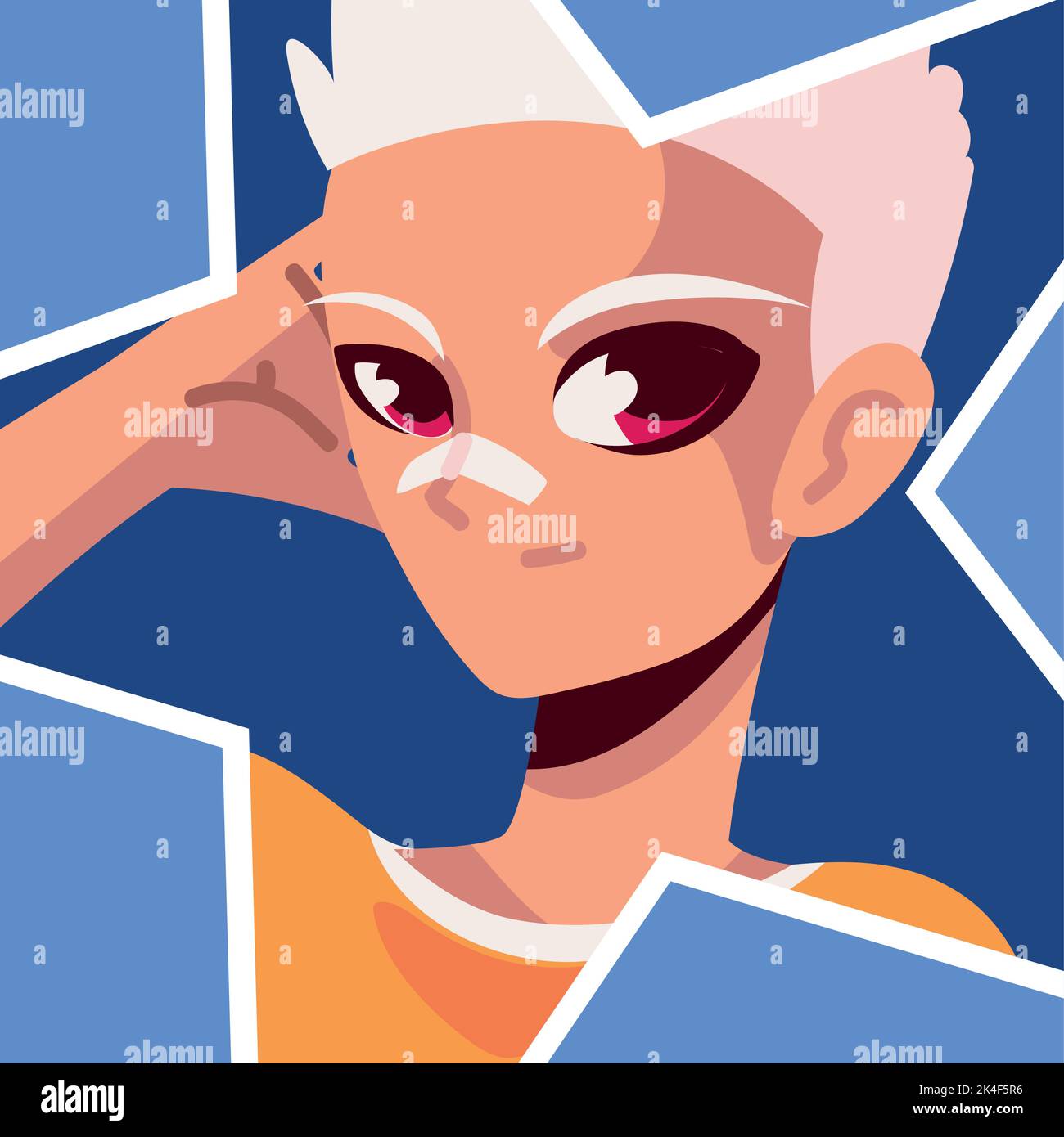 Man boy anime comic design hi-res stock photography and images - Alamy