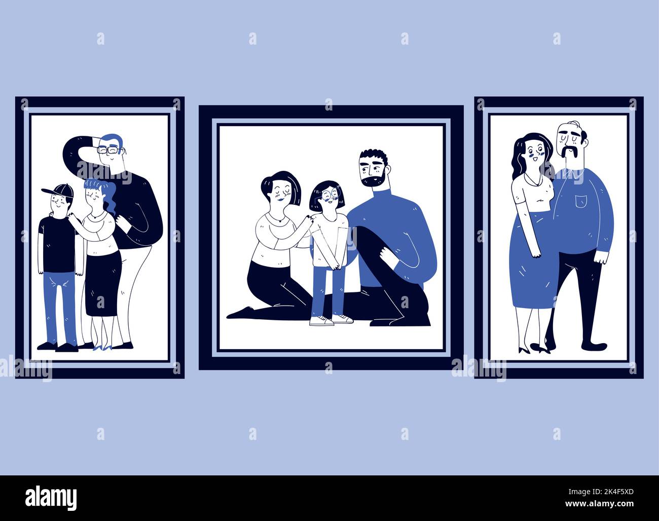 families photos in frames Stock Vector Image & Art - Alamy