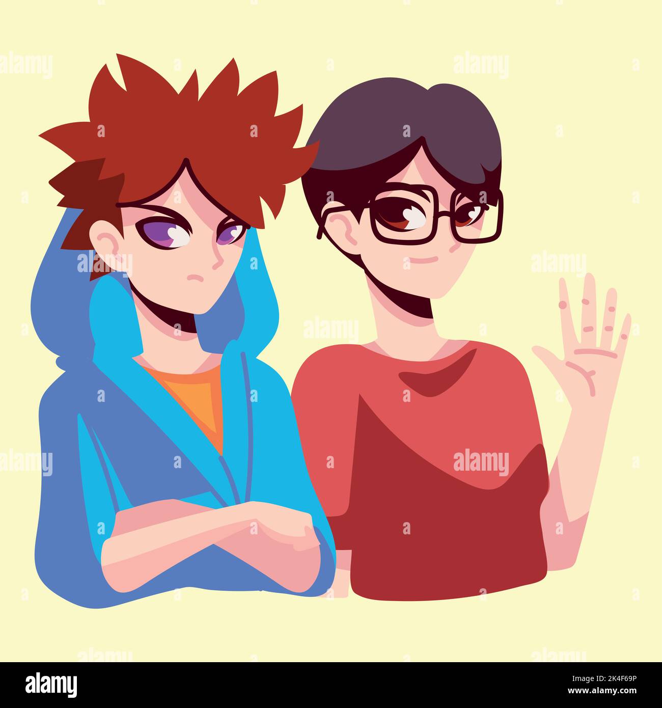 Anime men Stock Vector Images - Alamy