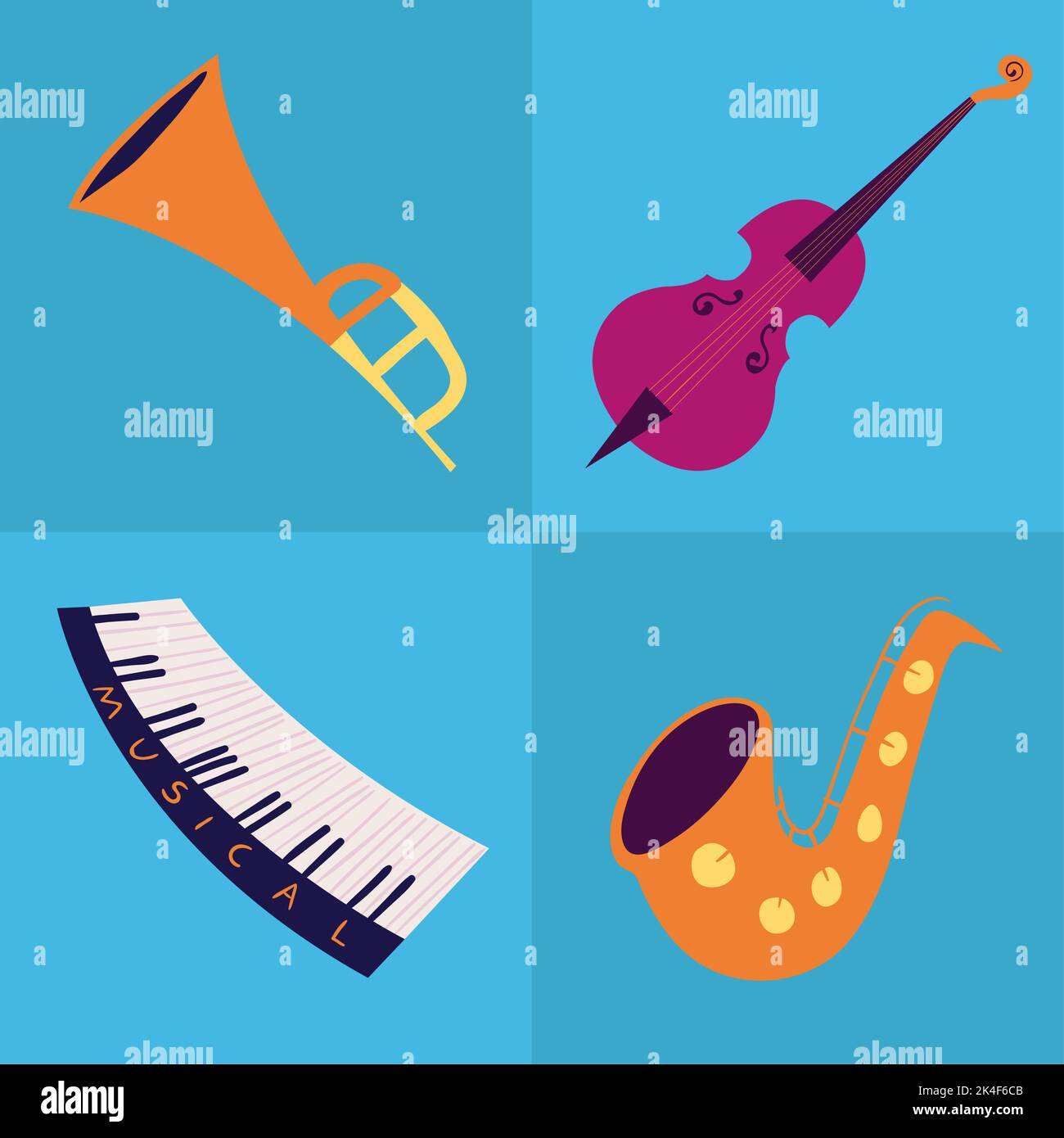set of instrument musical Stock Vector Image & Art - Alamy