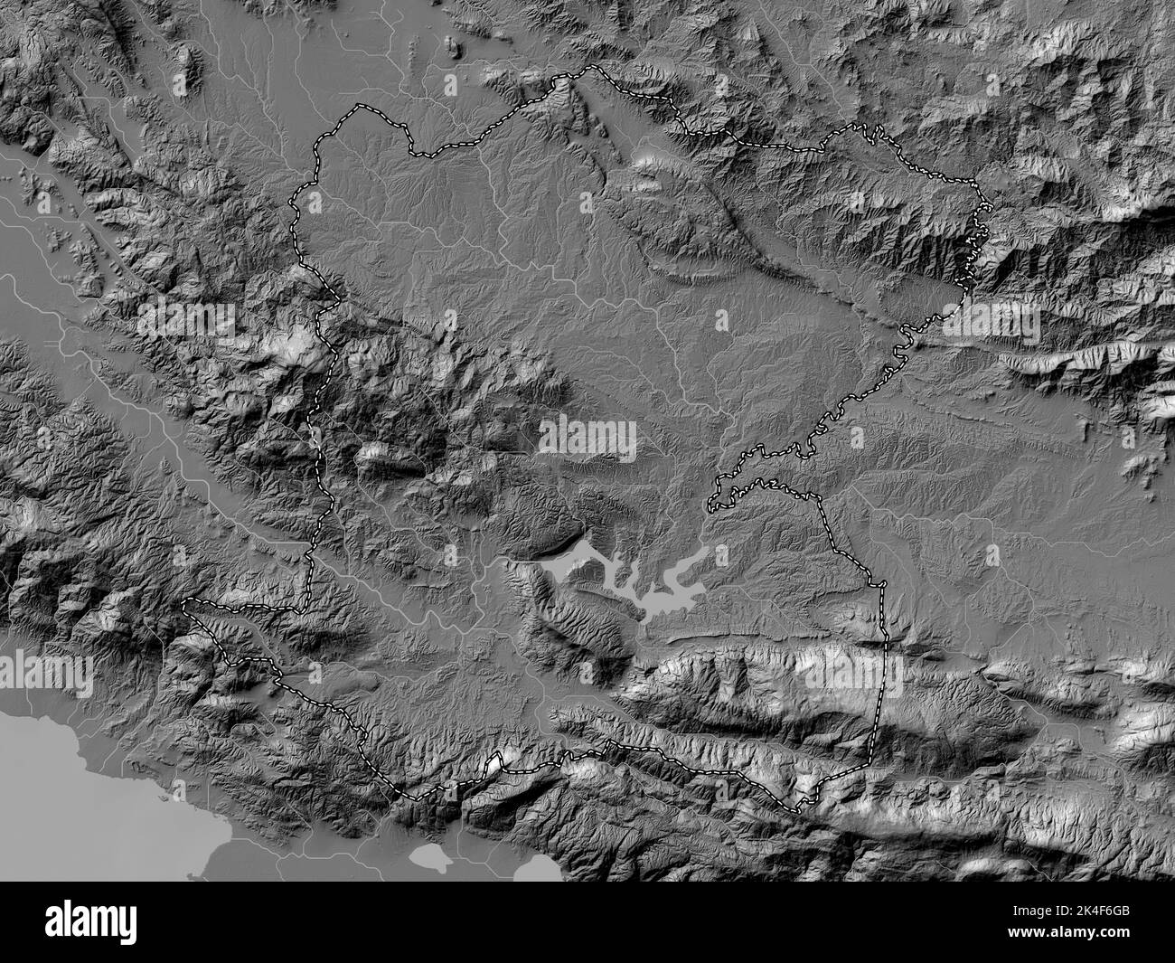 Centre, department of Haiti. Bilevel elevation map with lakes and rivers Stock Photo - Alamy