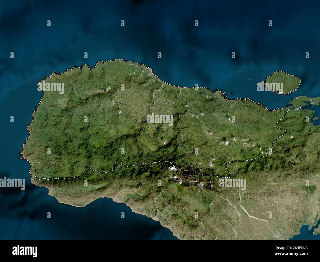 Grand'Anse, department of Haiti. Low resolution satellite map Stock ...