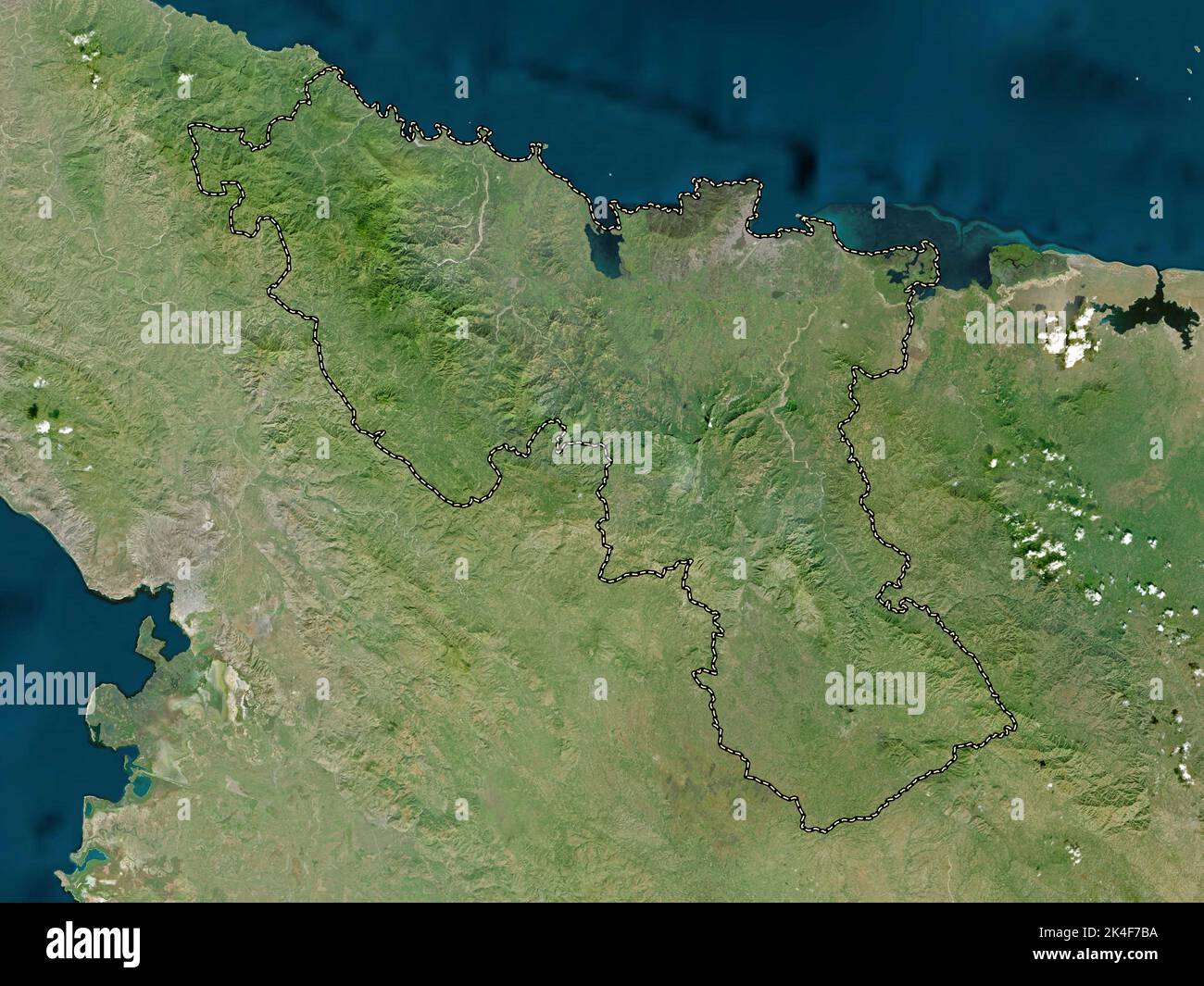 Nord, department of Haiti. High resolution satellite map Stock Photo ...