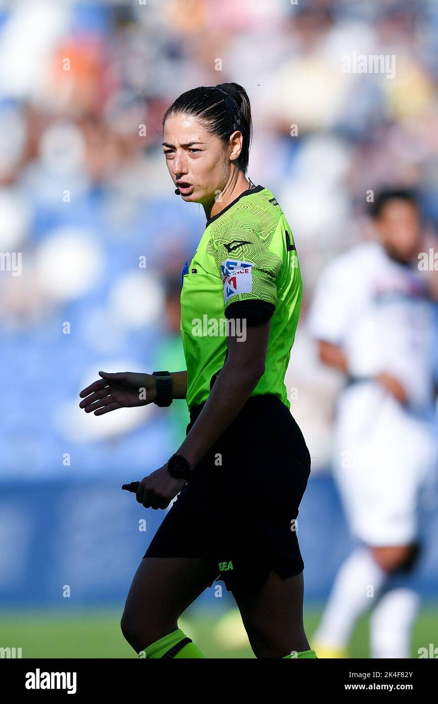 Reggio Emilia, Italy. 02nd Oct, 2022. Referee Maria Sole Caputi ...