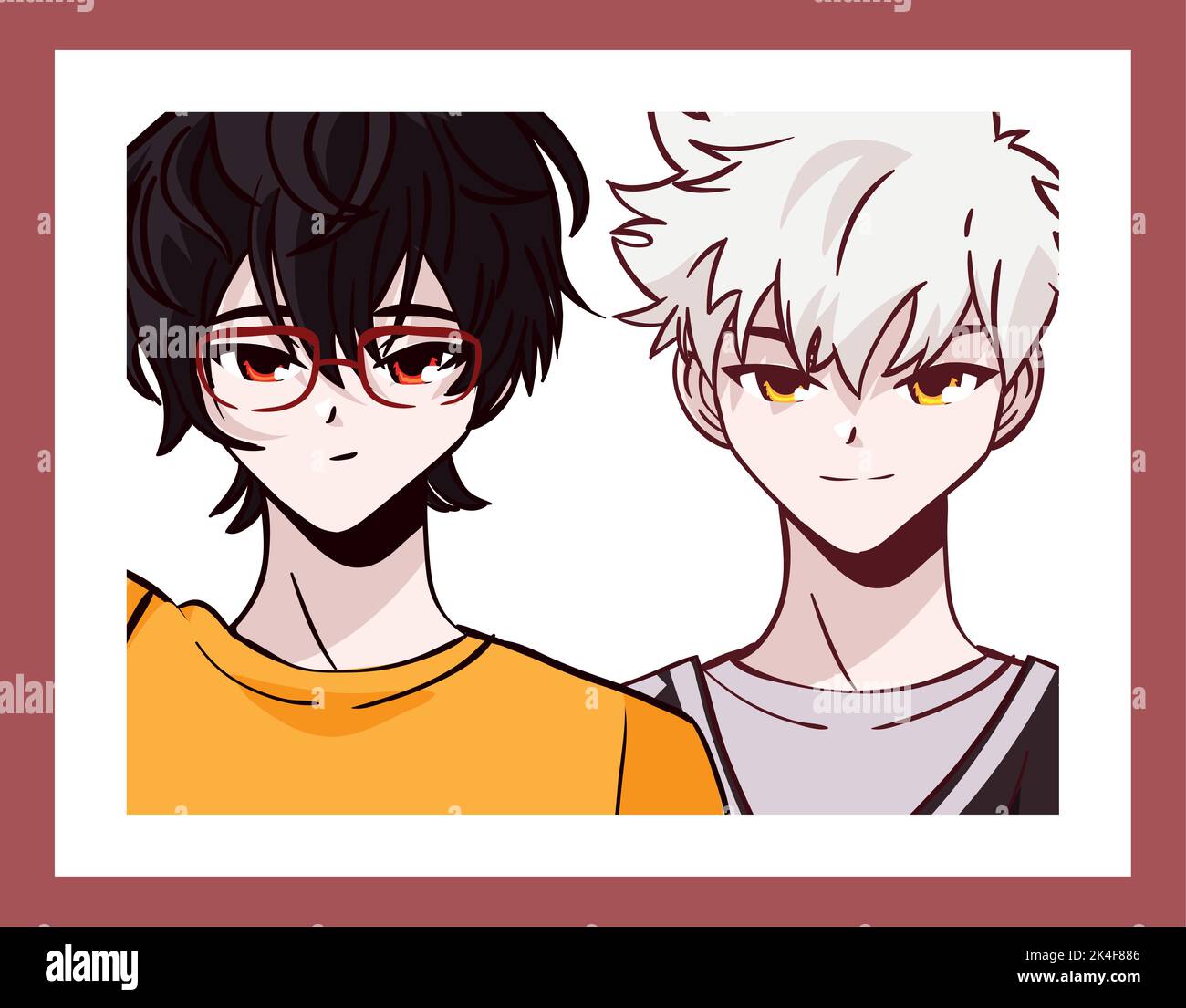 portrait anime men Stock Vector Image & Art - Alamy