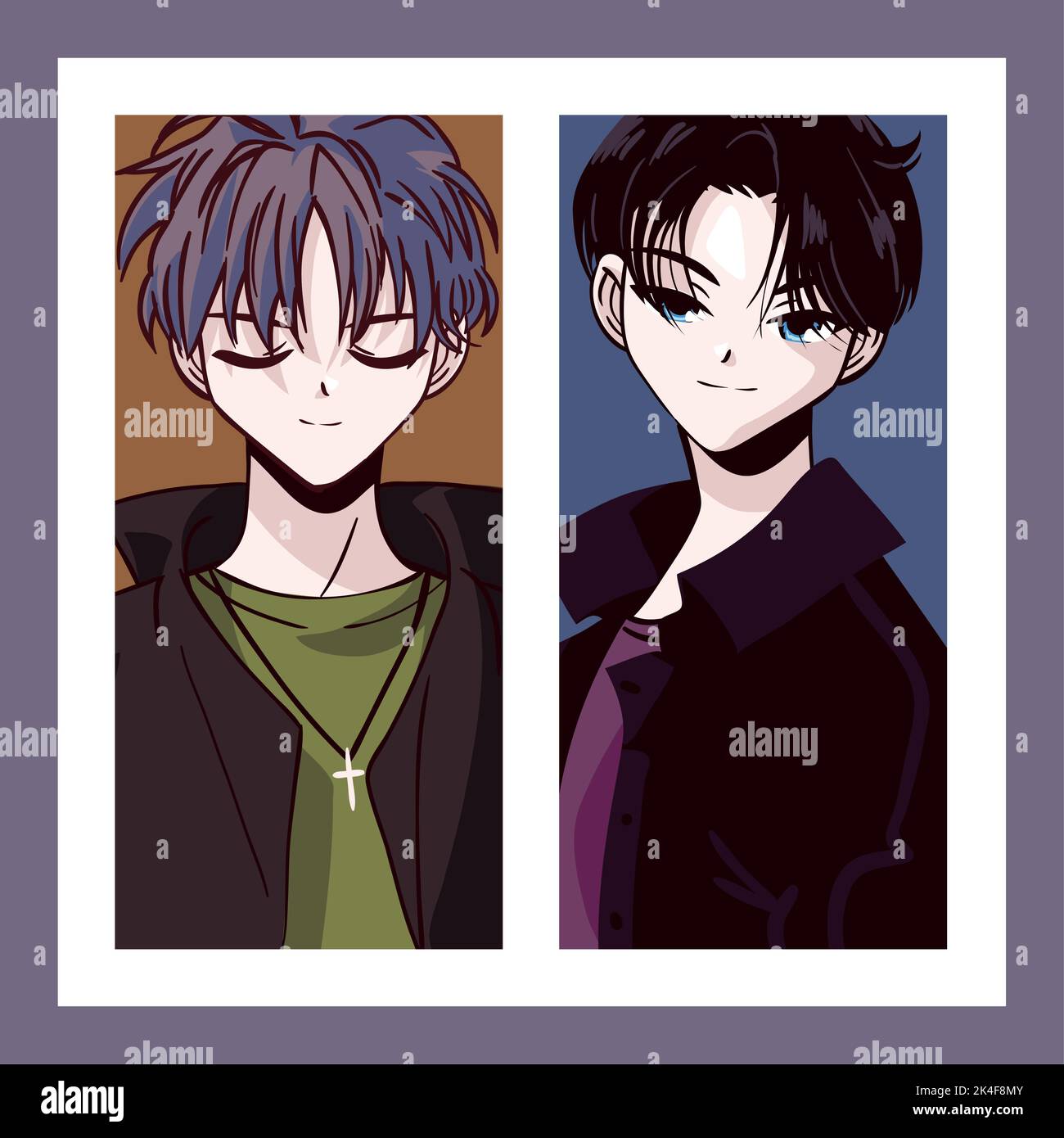 comic anime men Stock Vector Image & Art - Alamy