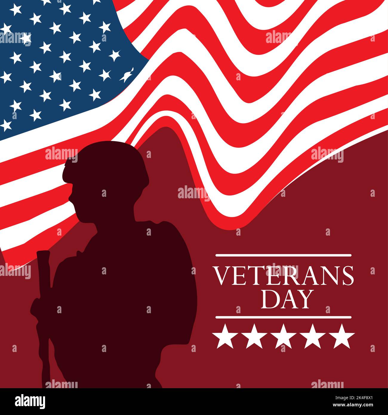 veterans day honoring all who served, poster Stock Vector Image & Art ...