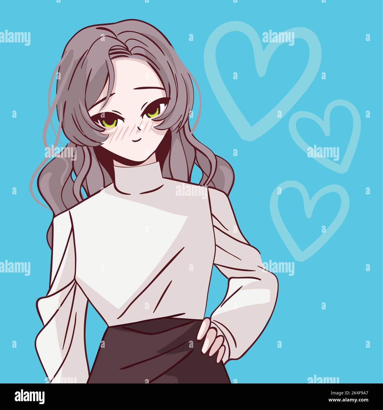 Anime Model Stock Vector Images Alamy 0153