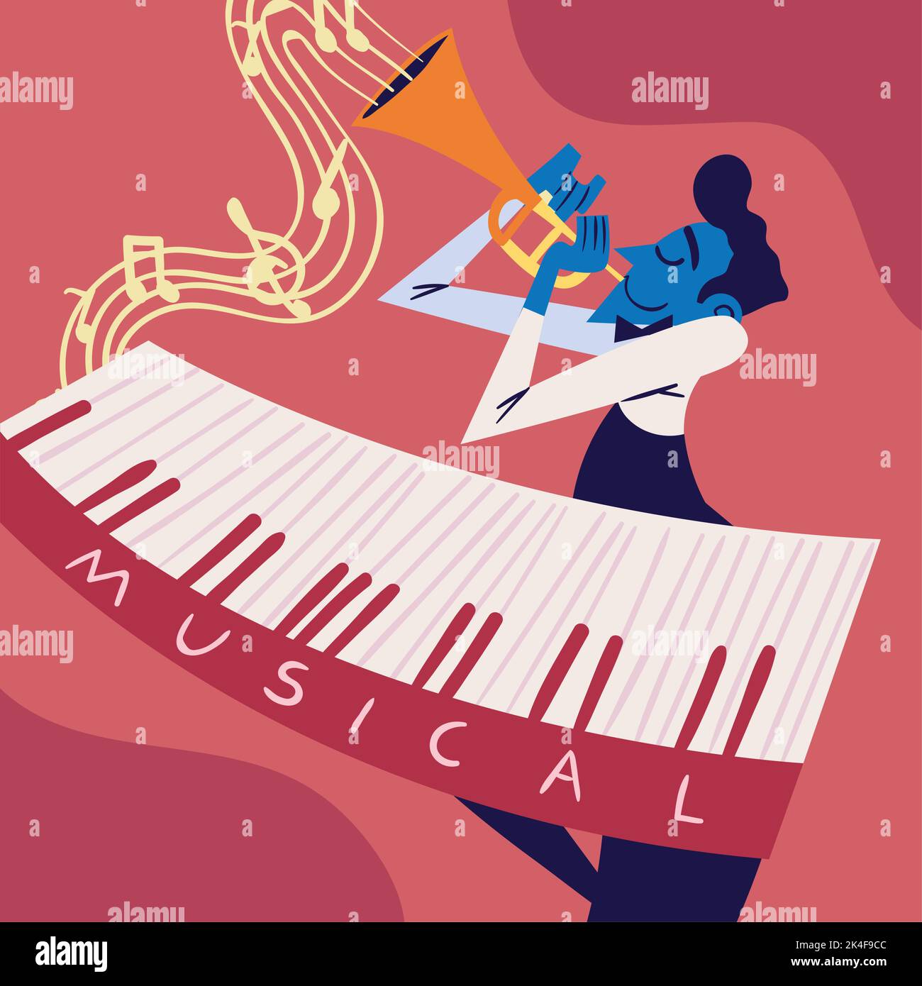 musician playing trumpet Stock Vector Image & Art - Alamy