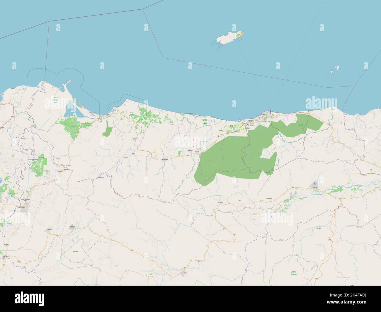 Atlantida, department of Honduras. Open Street Map Stock Photo - Alamy