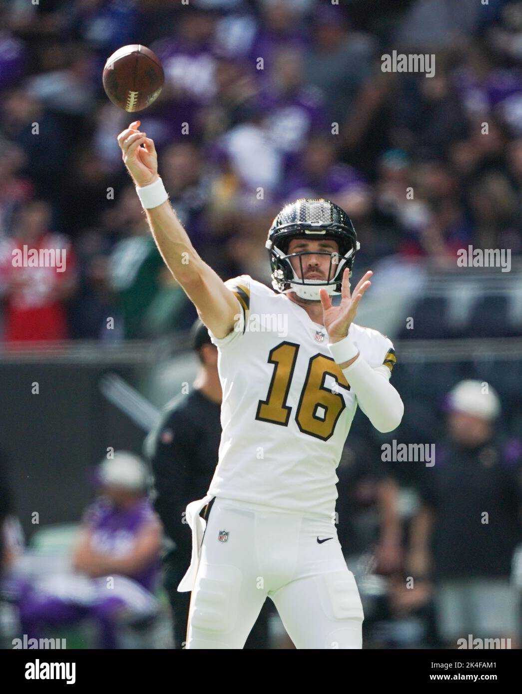 New Orleans Saints' Jake Luton during the NFL International match at ...