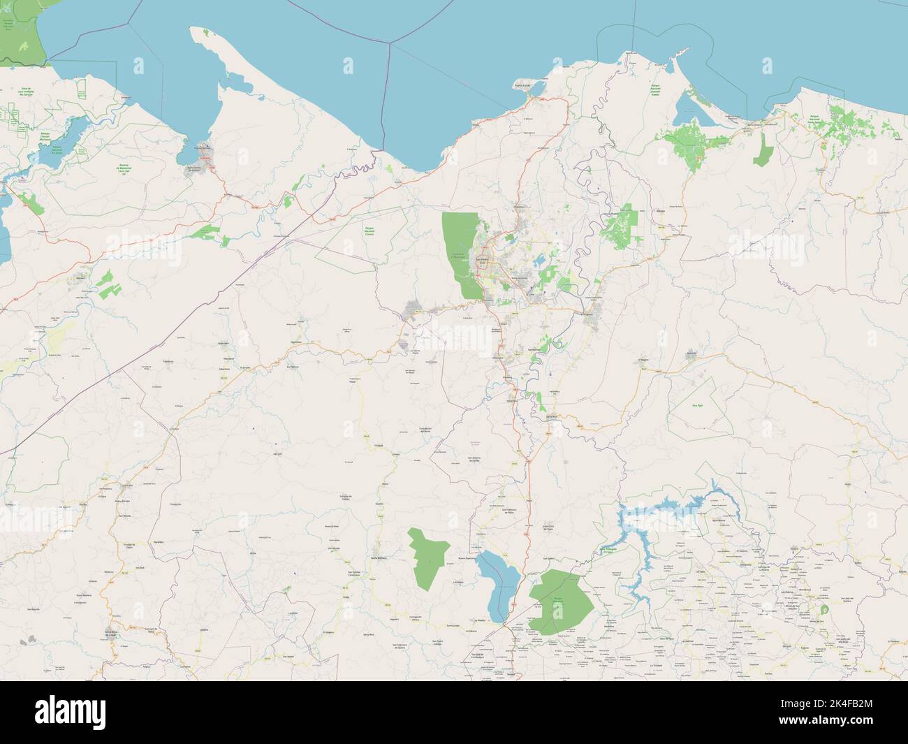 Cortes, department of Honduras. Open Street Map Stock Photo - Alamy