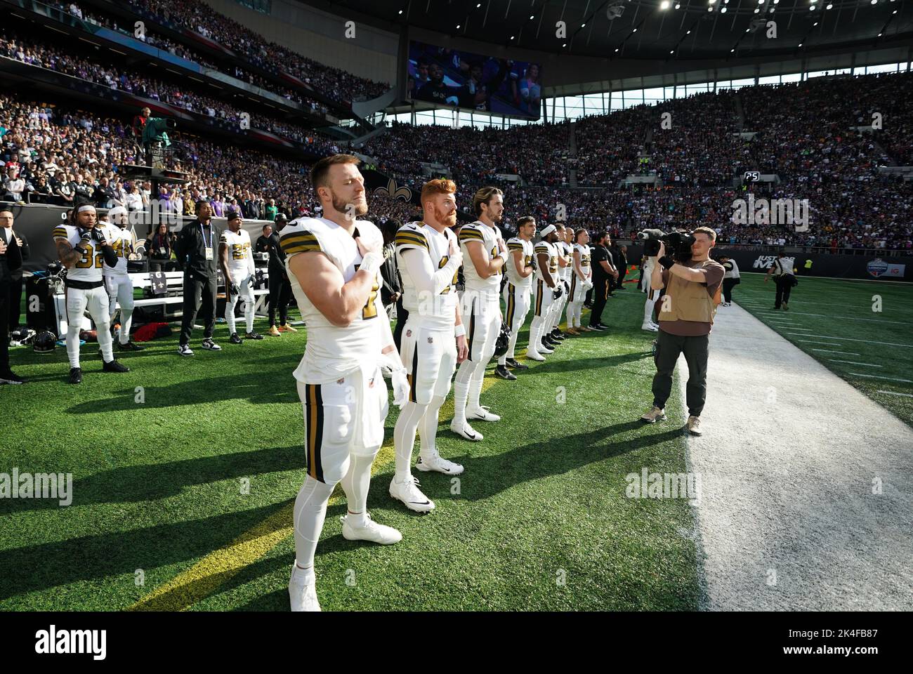 New Orleans Saints' Taysom Hill ahead of the NFL International match at ...