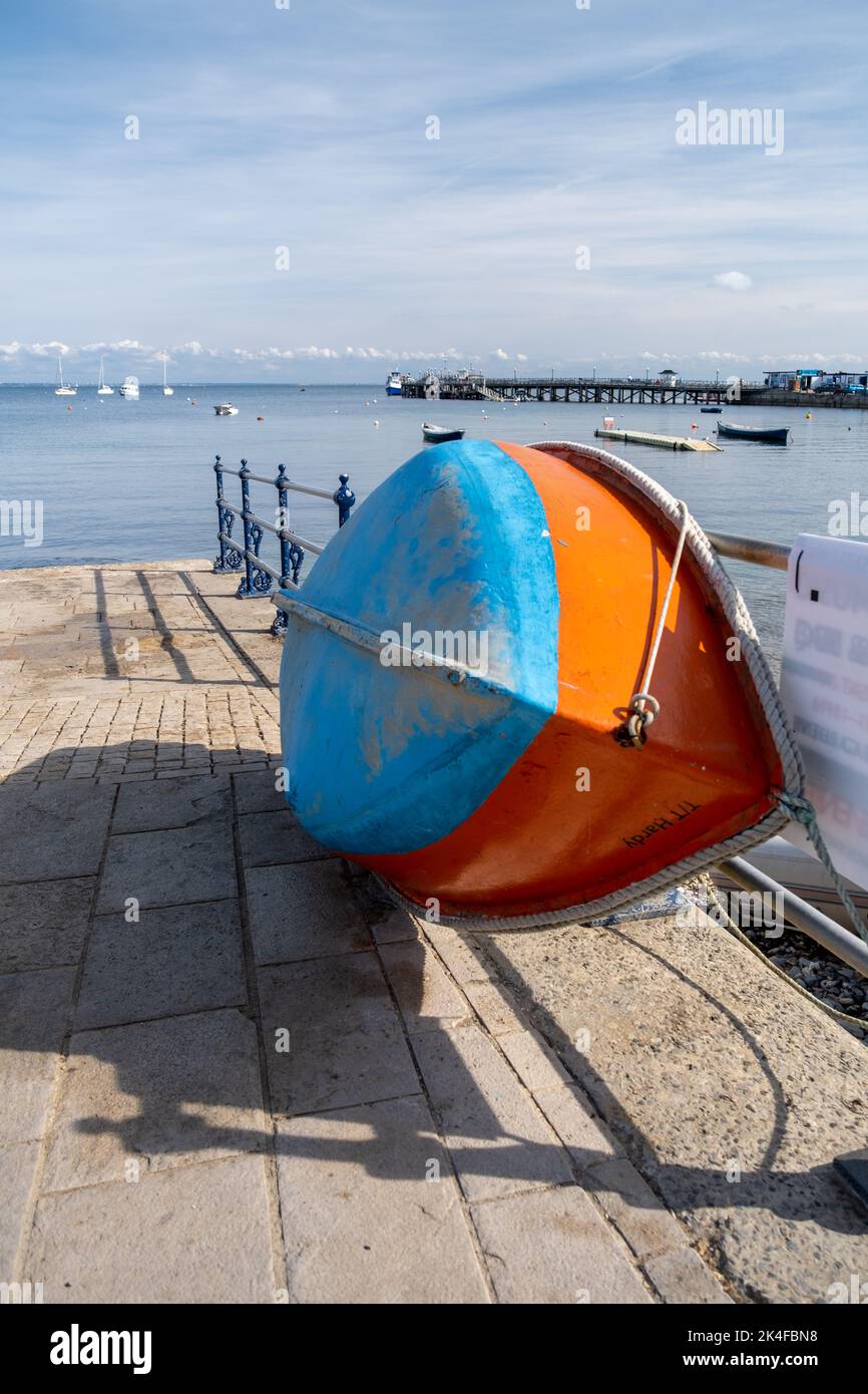 Boat on the quay at swanage England uk Stock Photo - Alamy