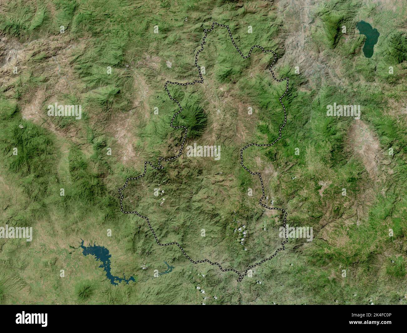 Lempira, department of Honduras. High resolution satellite map Stock ...
